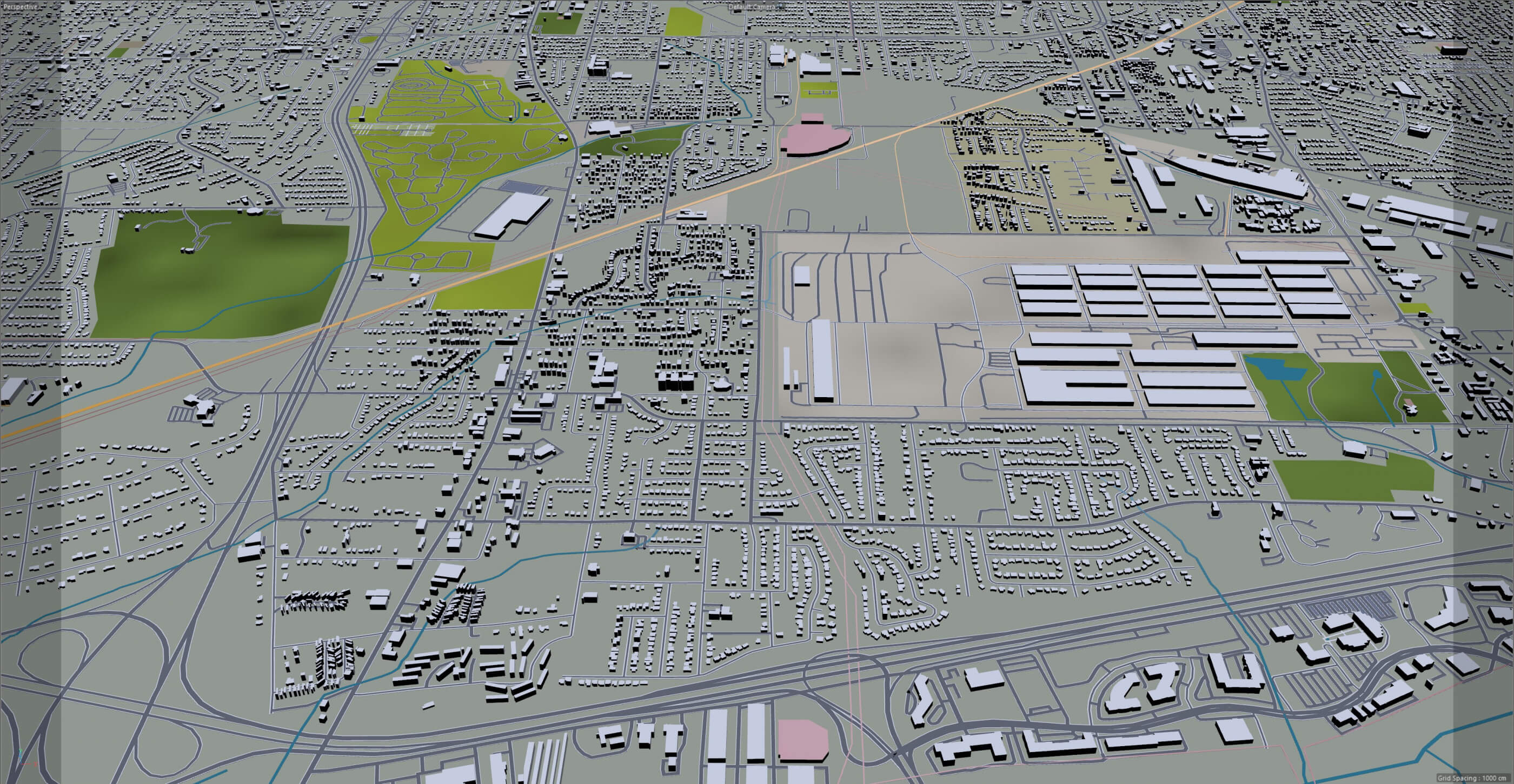 Memphis City Tennessee 90km - 3D Model by 3dstudio