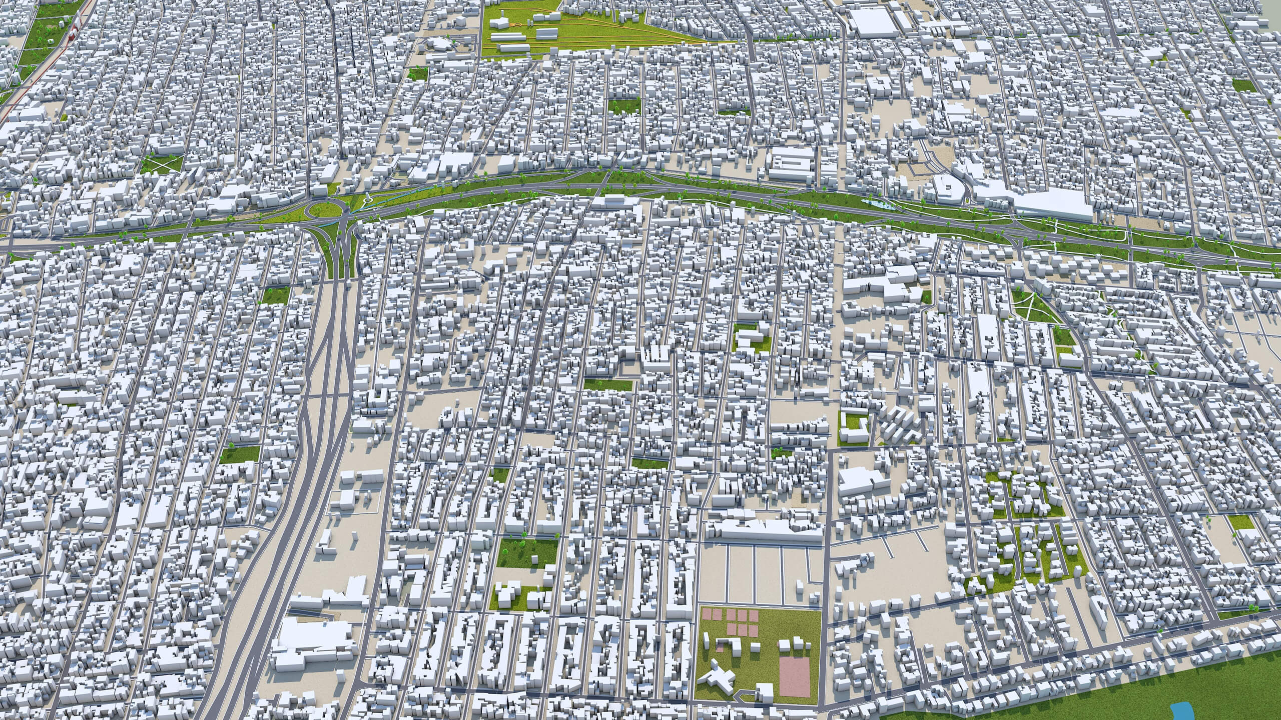 Mendoza City Argentina 3D Model 32km by 3dstudio