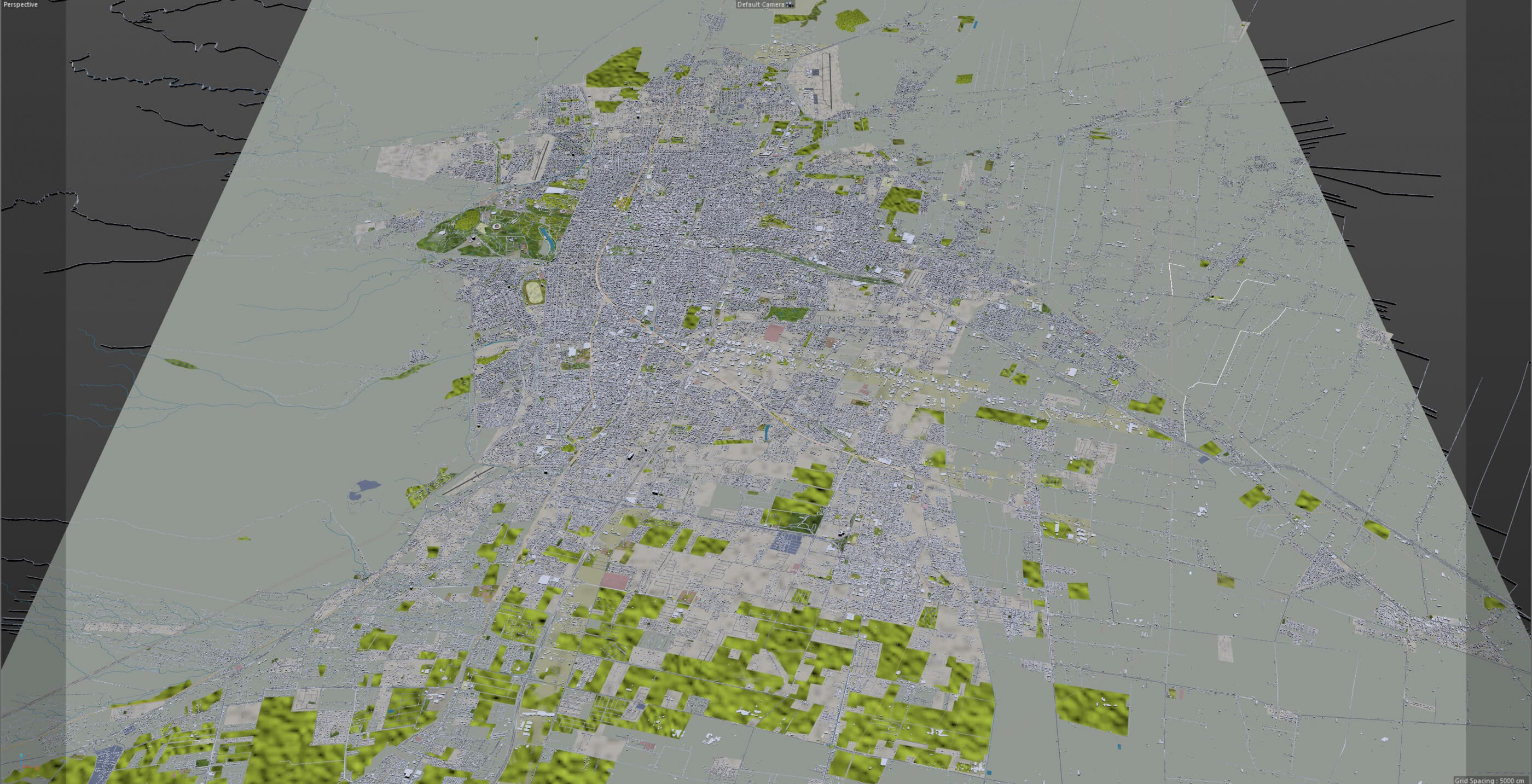 Mendoza City Argentina 3D Model 32km by 3dstudio