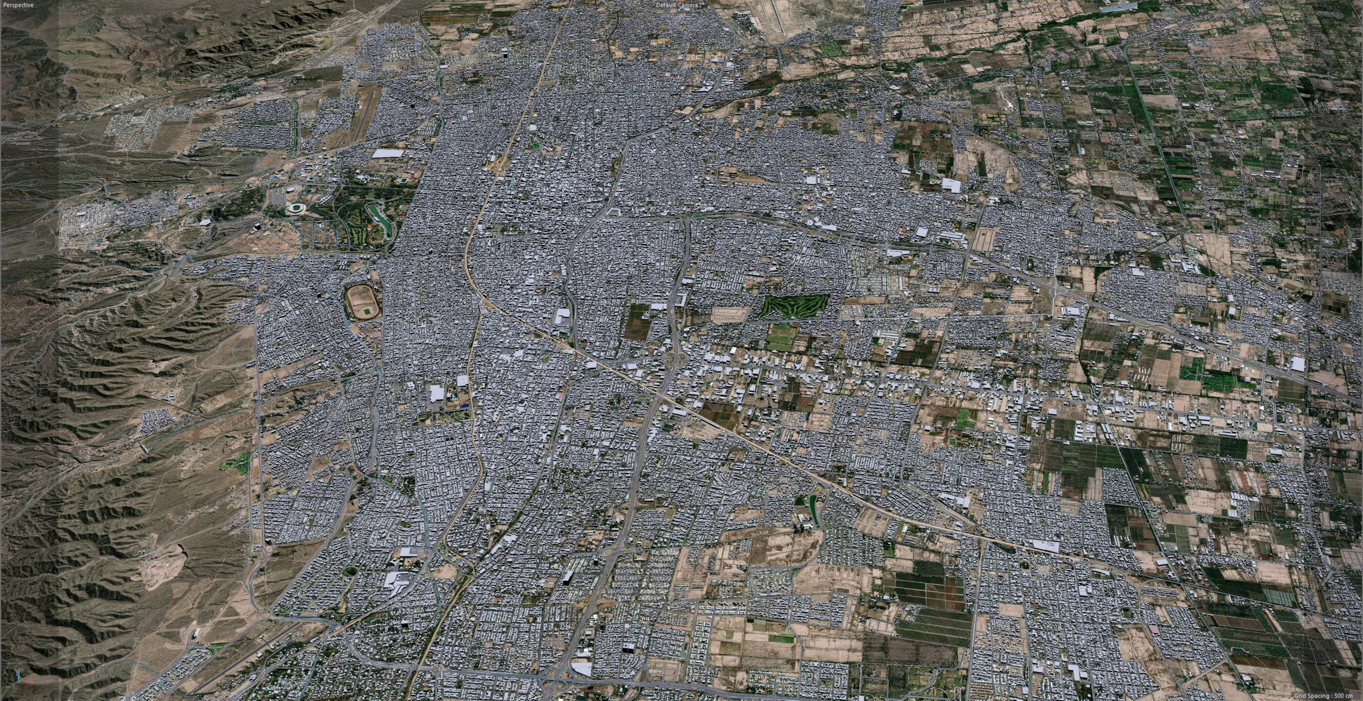 Mendoza City Argentina 3D Model 32km by 3dstudio