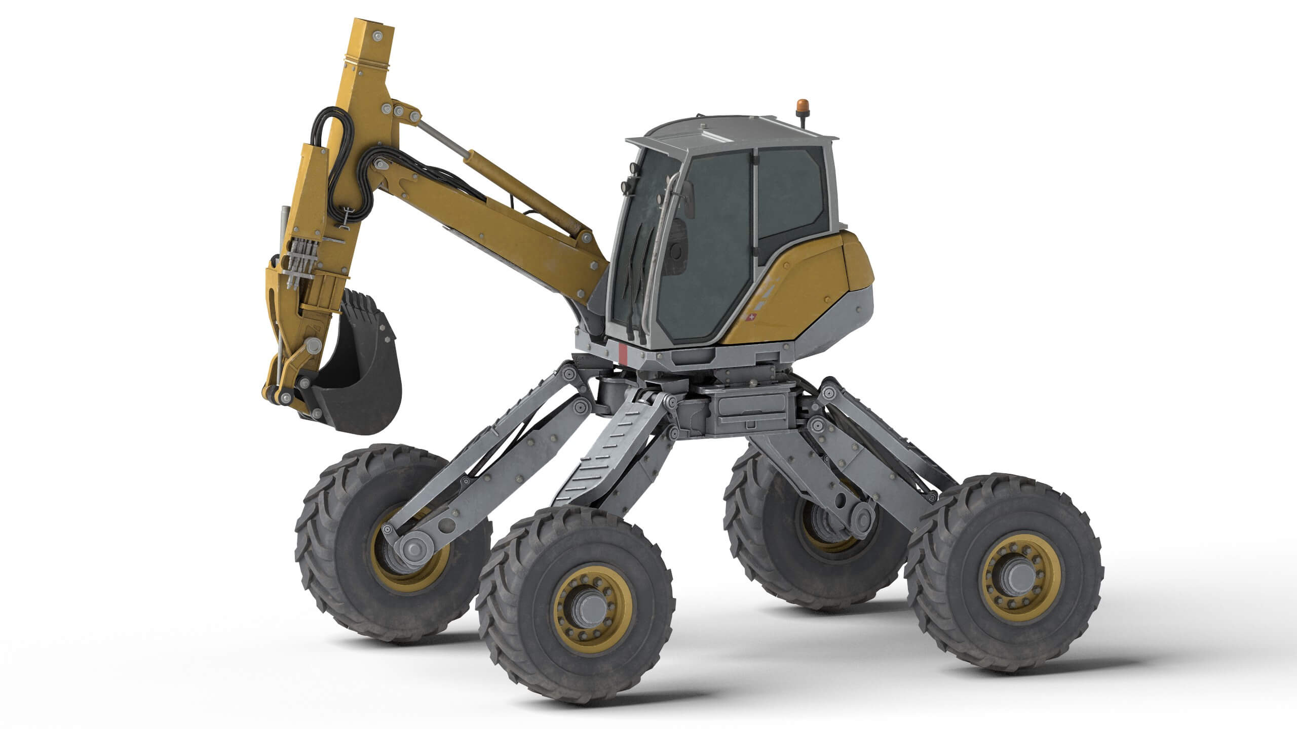 Menzi Muck M545X Spider Excavator 3D Model by 3dstudio