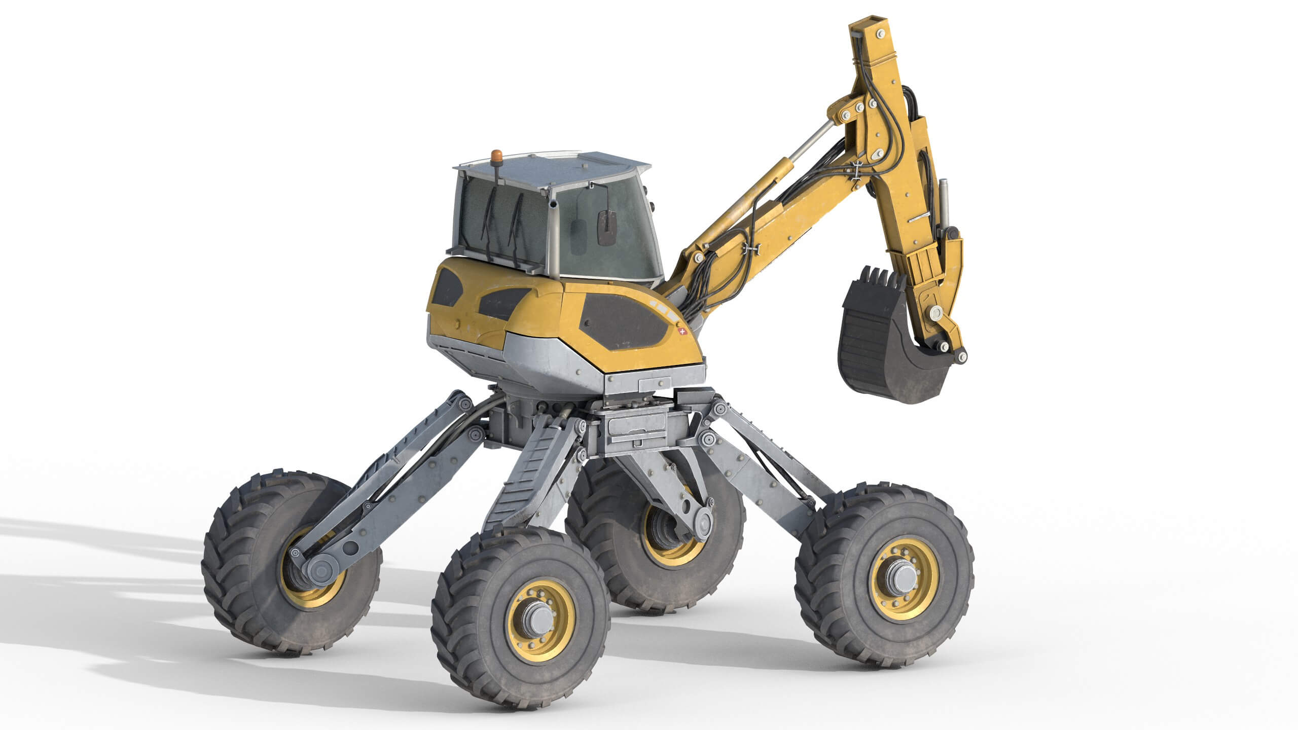 Menzi Muck M545X Spider Excavator - 3D Model by 3dstudio