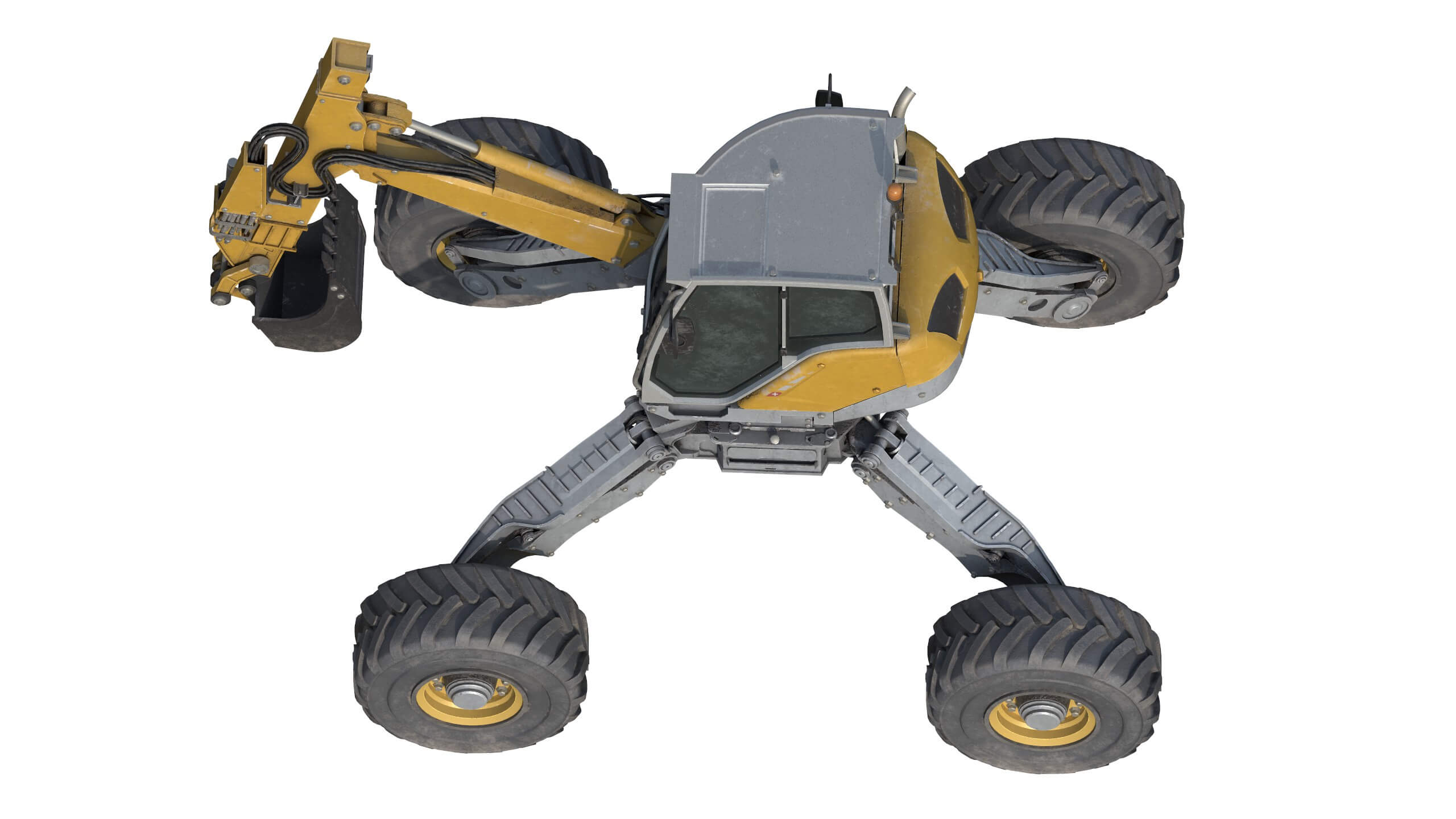 Menzi Muck M545X Spider Excavator - 3D Model by 3dstudio