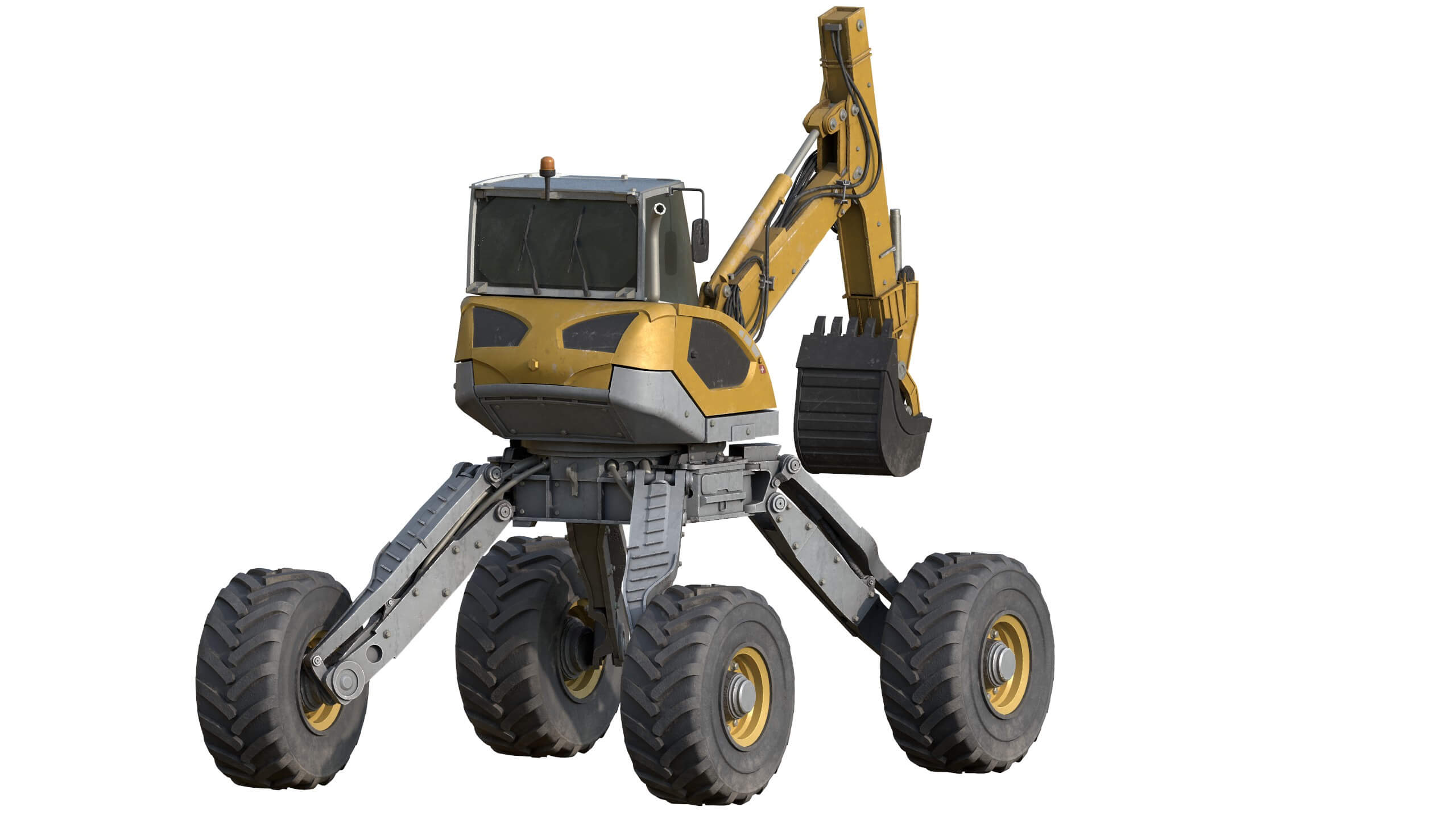 Menzi Muck M545X Spider Excavator 3D Model by 3dstudio