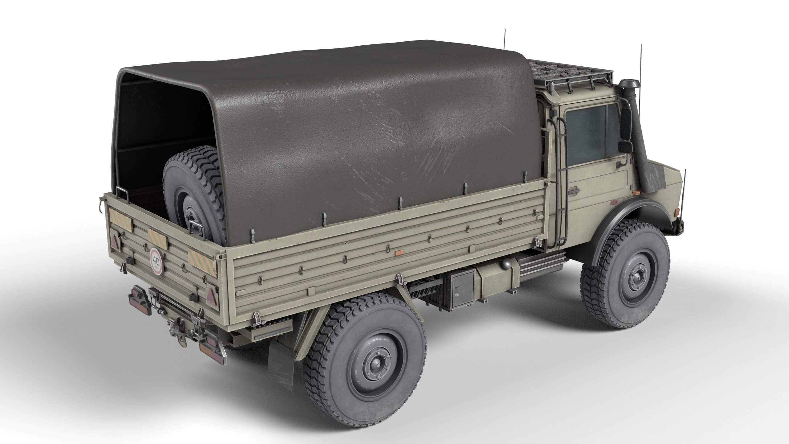 Mercedes Benz Unimog U3000 Truck 3D Model by 3dstudio