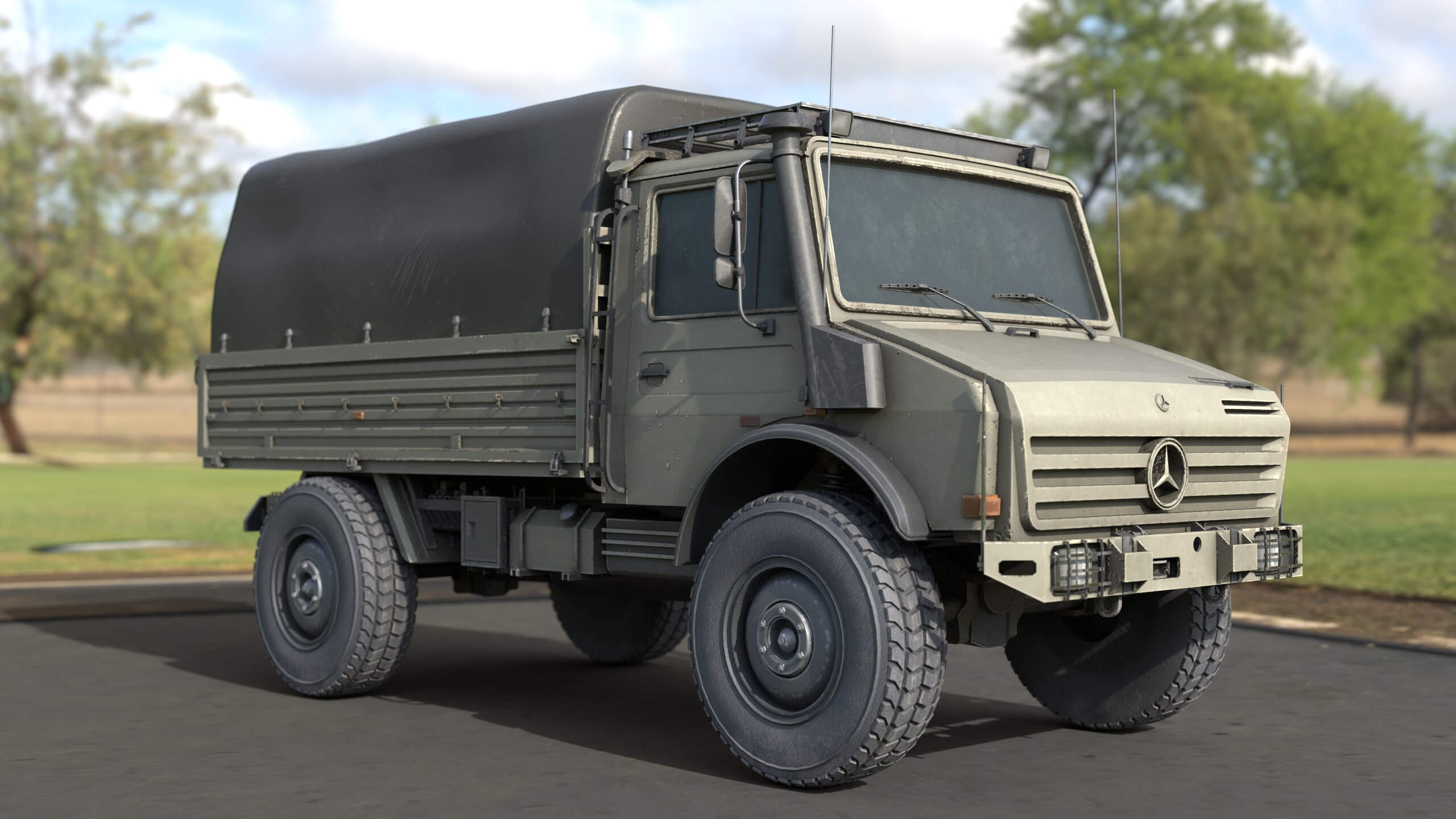 Mercedes Benz Unimog U3000 Truck - 3D Model by 3dstudio