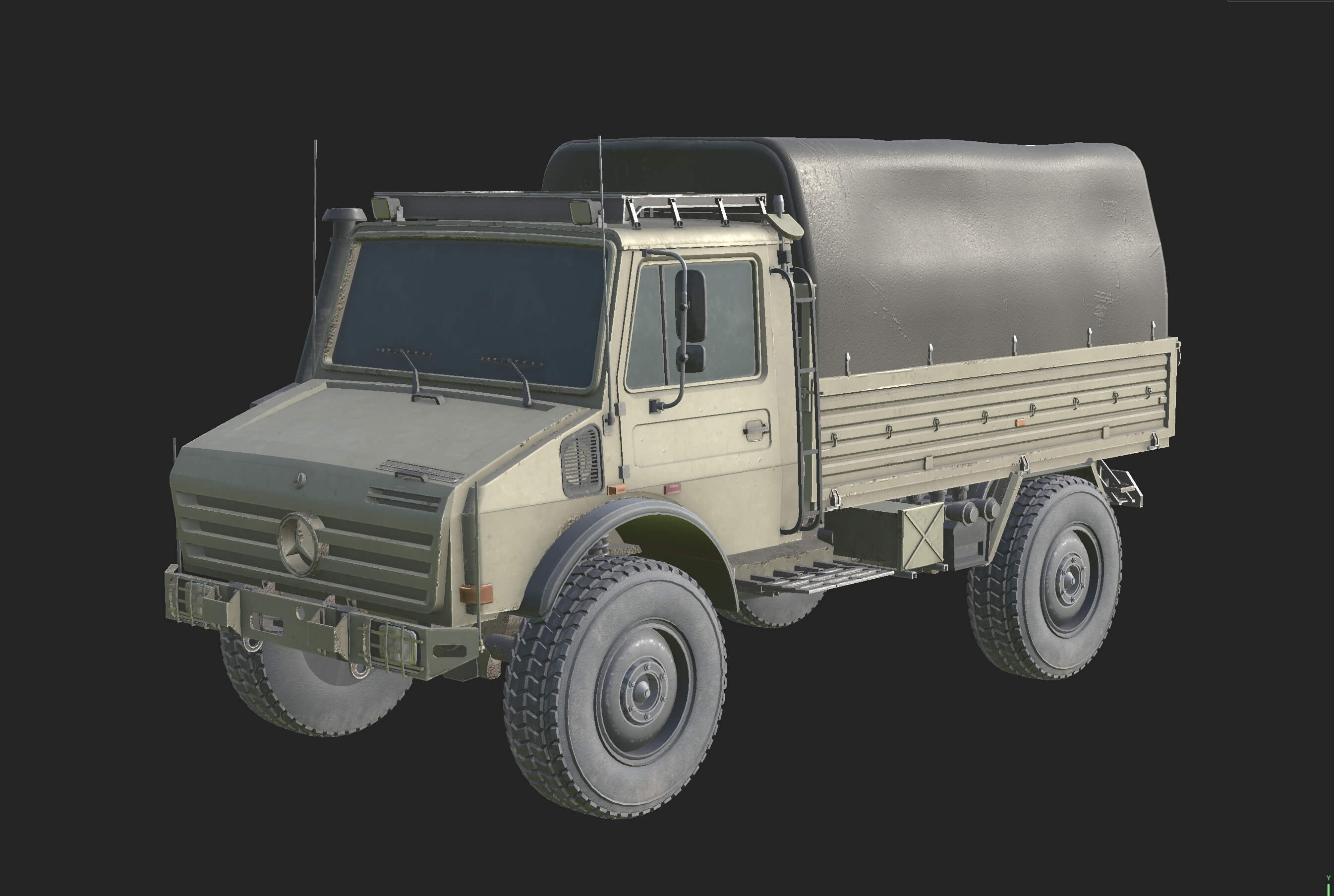 Mercedes Benz Unimog U3000 Truck 3D Model by 3dstudio