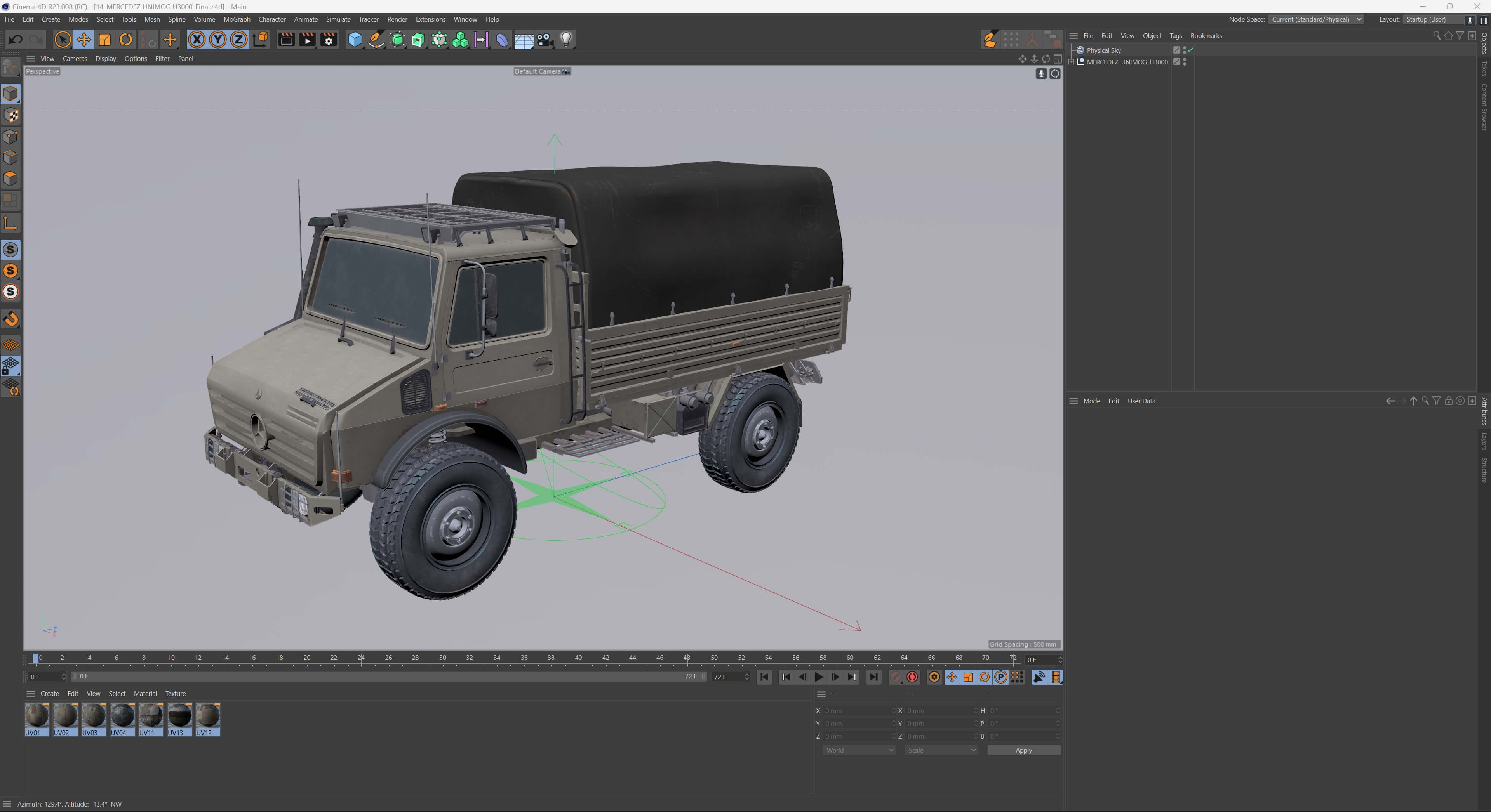 Mercedes Benz Unimog U3000 Truck 3D Model by 3dstudio