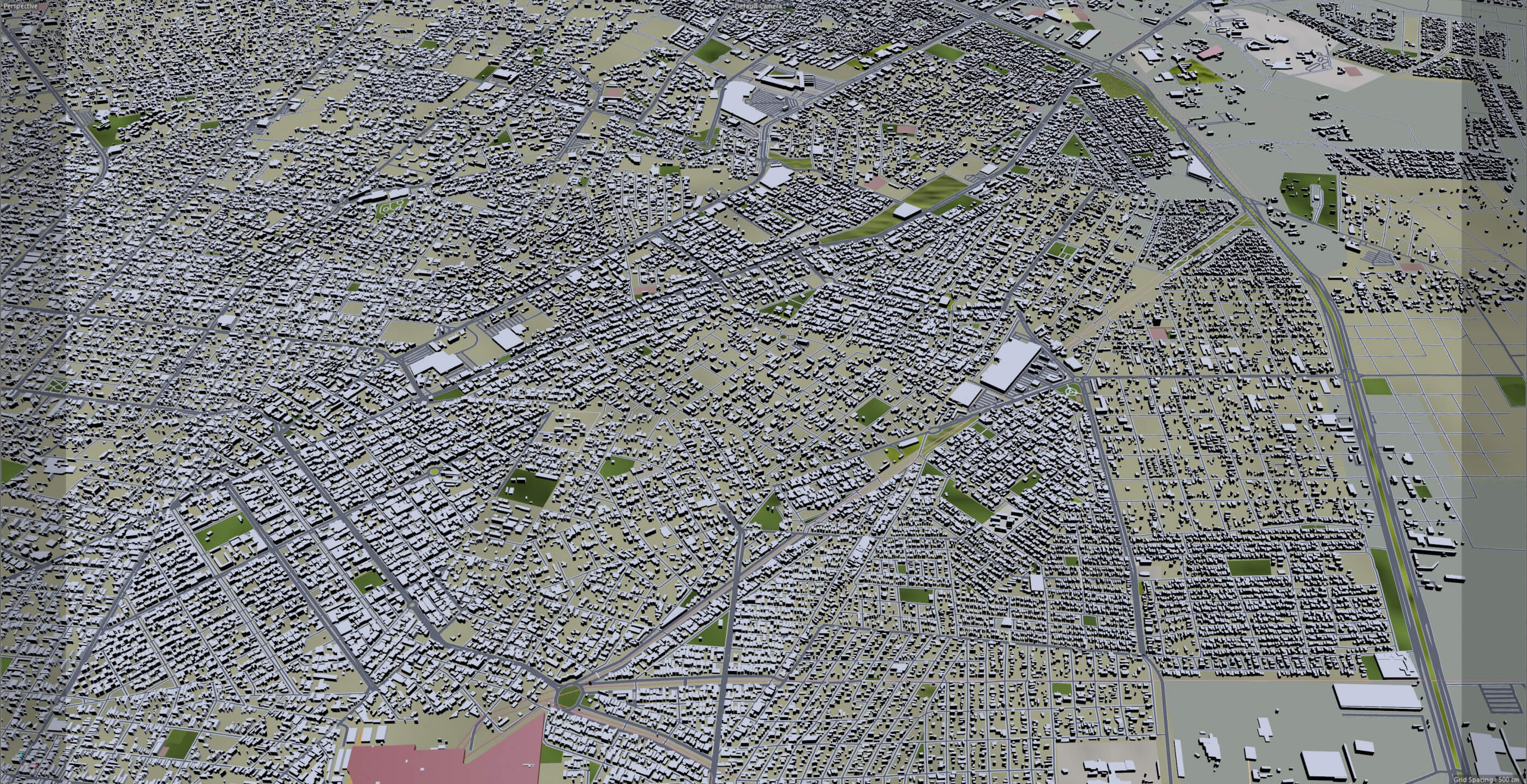 Merida City Yucatan 3D Model 30km by 3dstudio