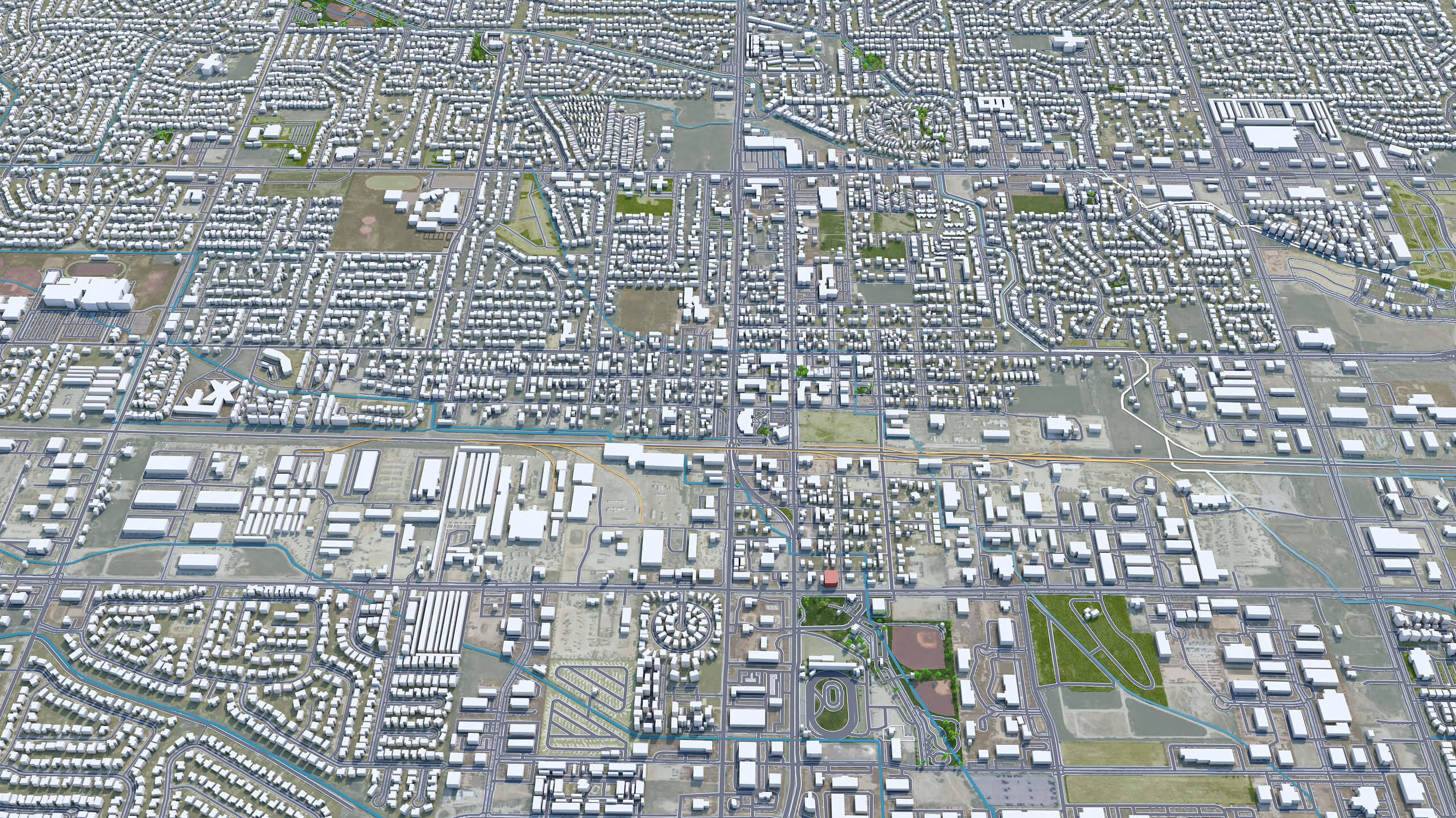 Meridian City Idaho USA 3D Model 30km by 3dstudio