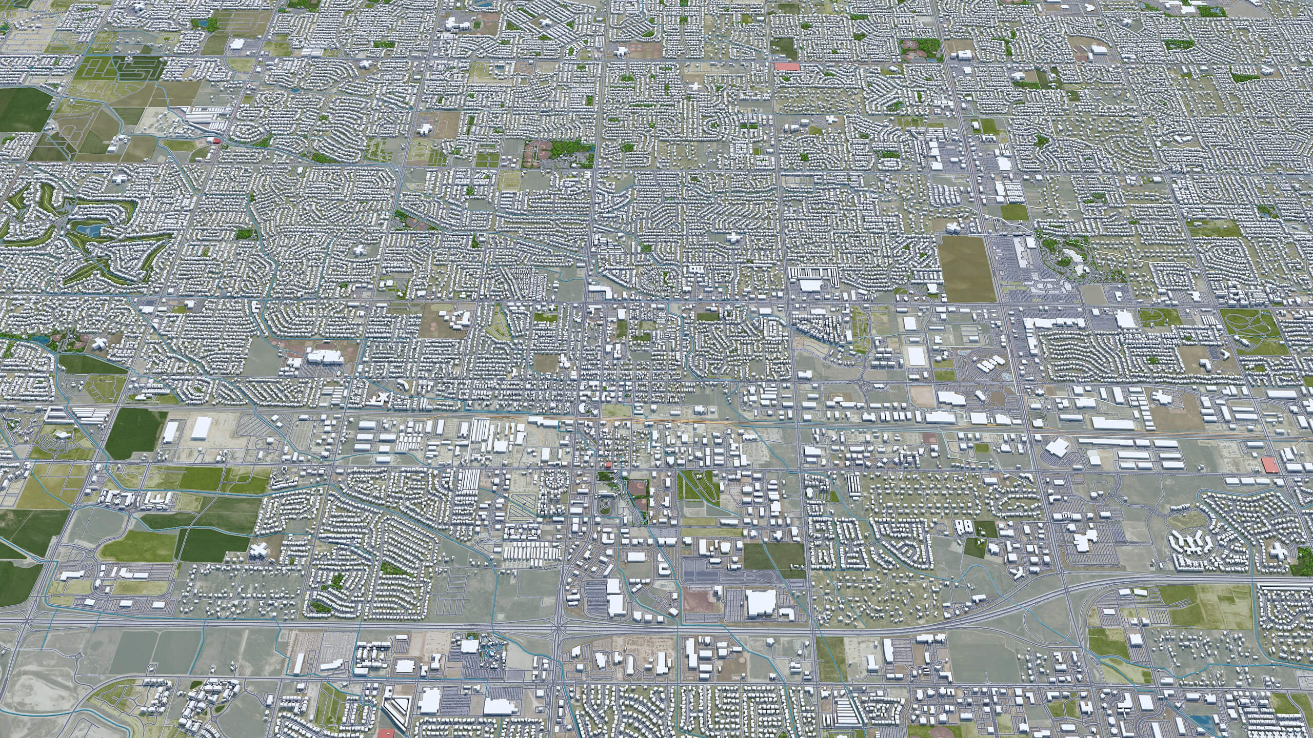 Meridian City Idaho USA 3D Model 30km by 3dstudio