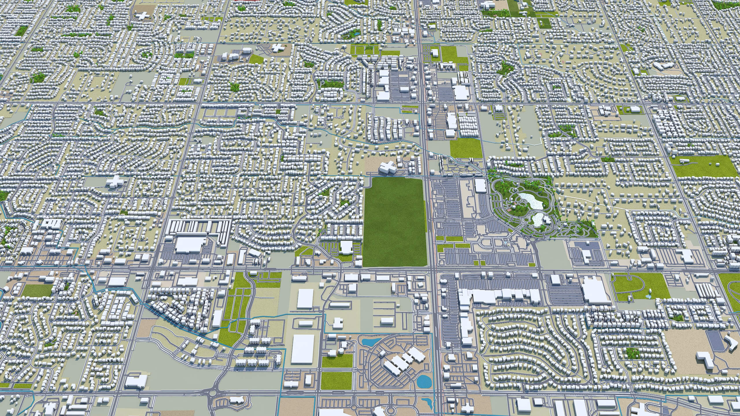 Meridian City Idaho USA 3D Model 30km by 3dstudio