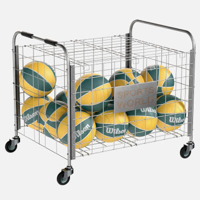 Metal Ball Storage Steel and Basketball wilson - 3D Model by 3dstudio