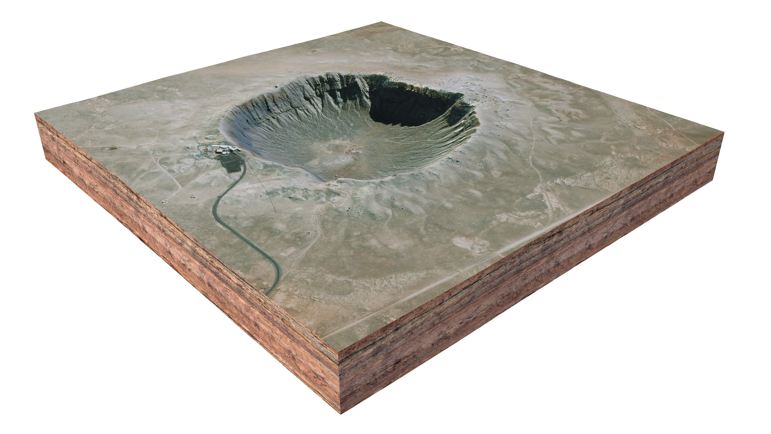 Meteor Crater Natural Landmark Arizona USA Terrain 3D Model by 3dstudio