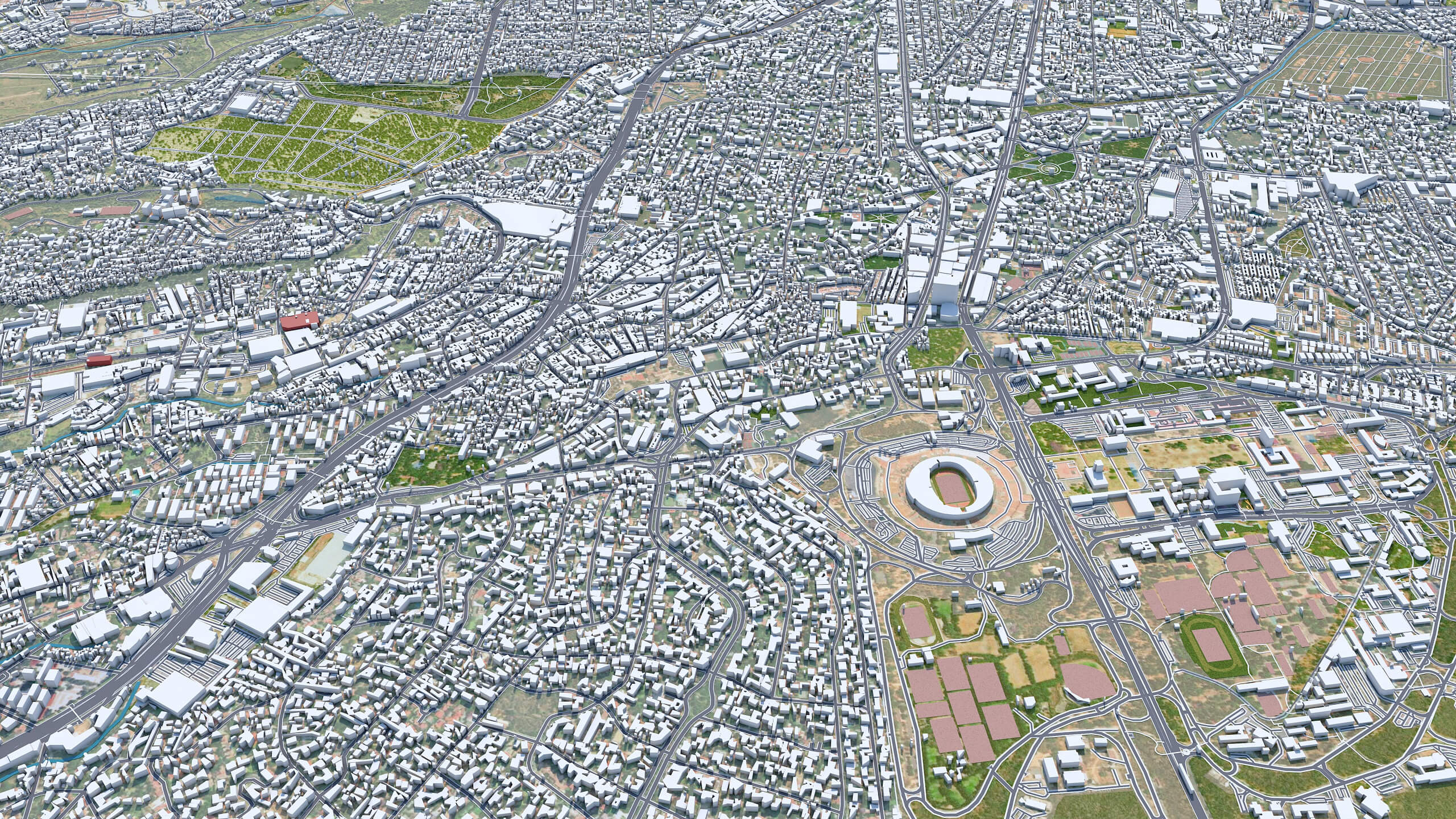 Mexico City, Mexico 50km - 3D Model by 3dstudio