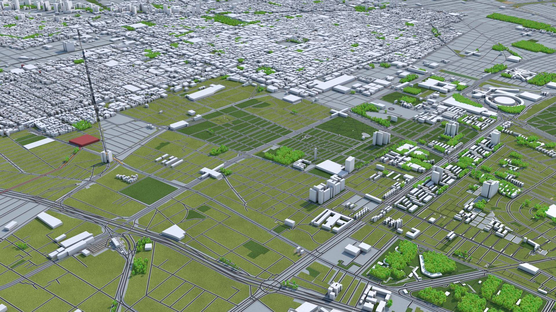 Mexico City Mexico 50km - 3D Model by 3dstudio