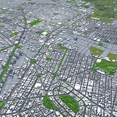 Mexico City Mexico 50km - 3D Model by 3dstudio