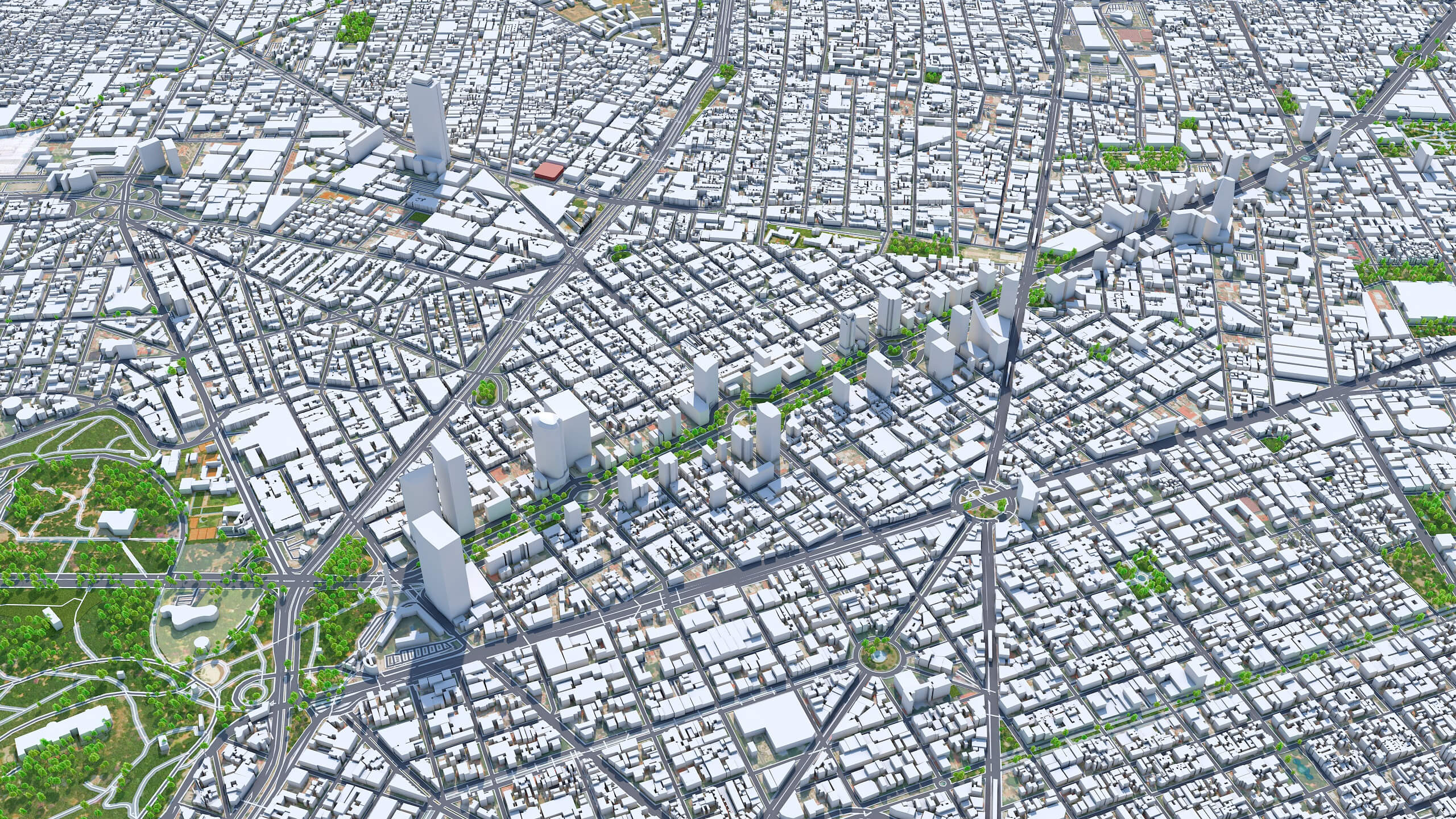 Mexico Downtown City 10km - 3D Model by 3dstudio