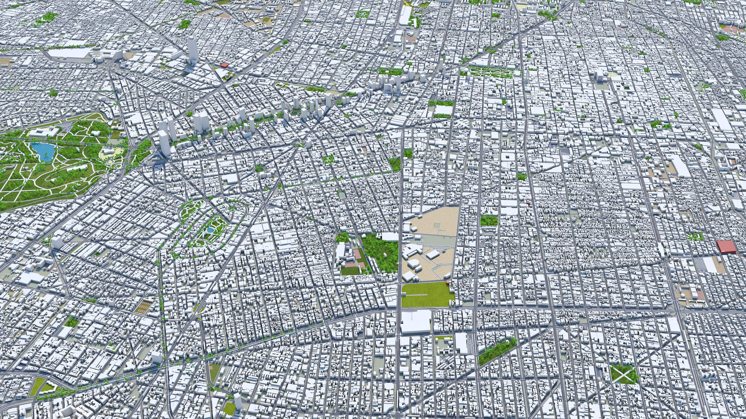 Mexico Downtown City 10km - 3D Model by 3dstudio