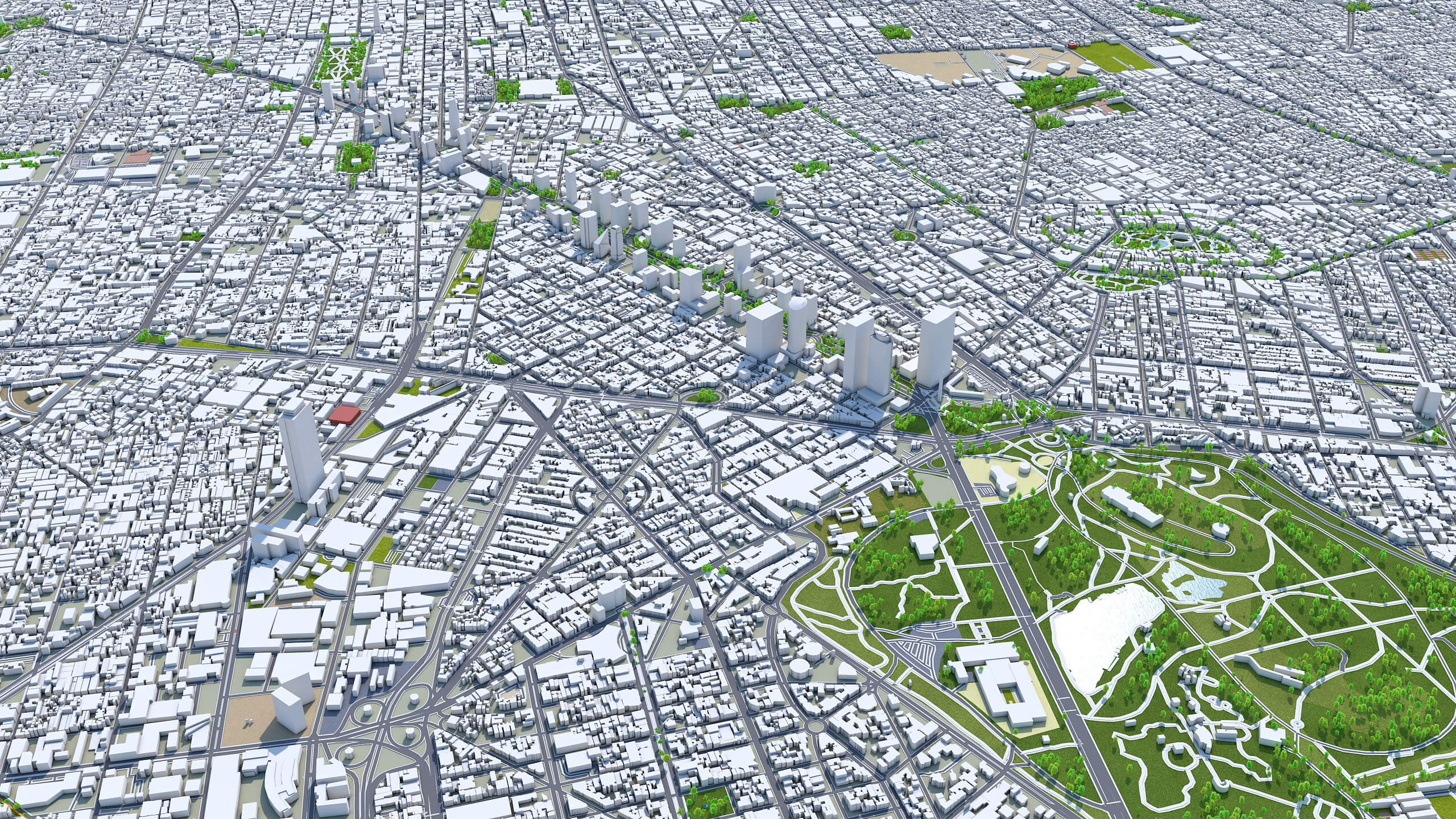 Mexico Downtown City 10km - 3D Model by 3dstudio