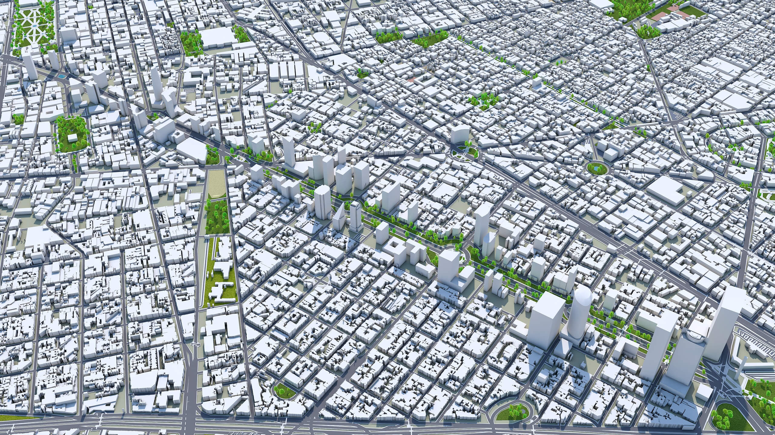 Mexico Downtown City 10km - 3D Model by 3dstudio