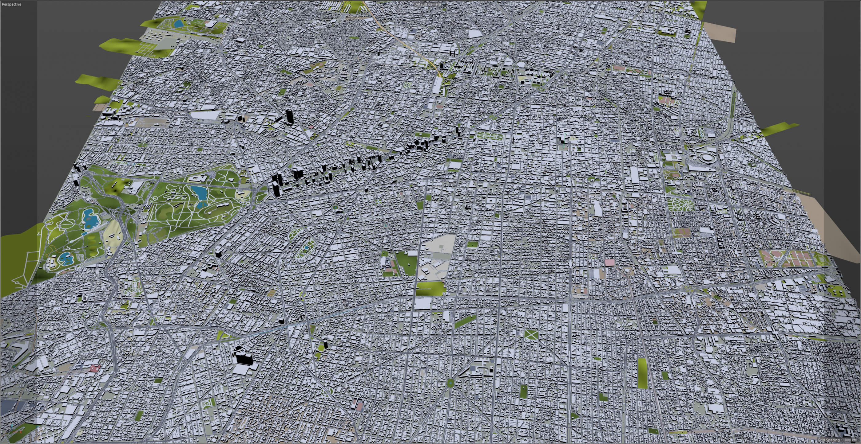 Mexico Downtown City 10km - 3D Model by 3dstudio