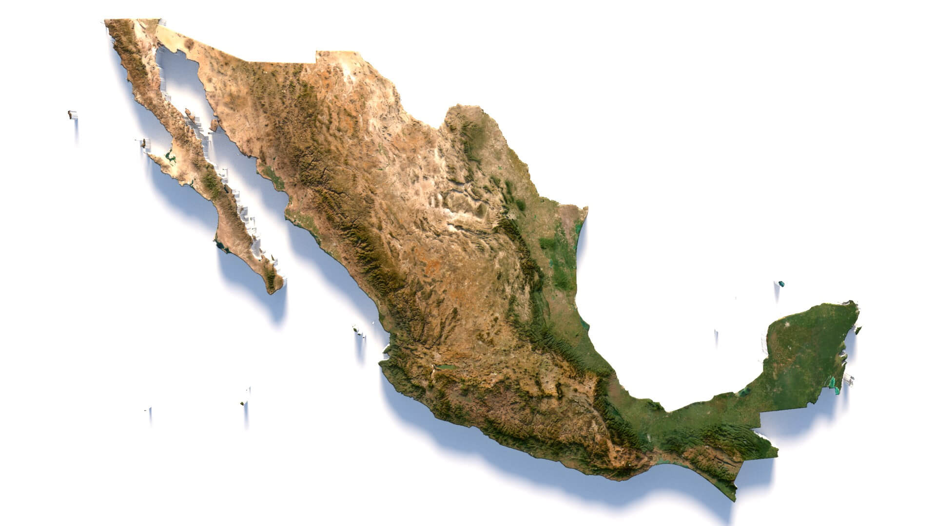 Mexico Terrain Map - 3D Model by 3dstudio