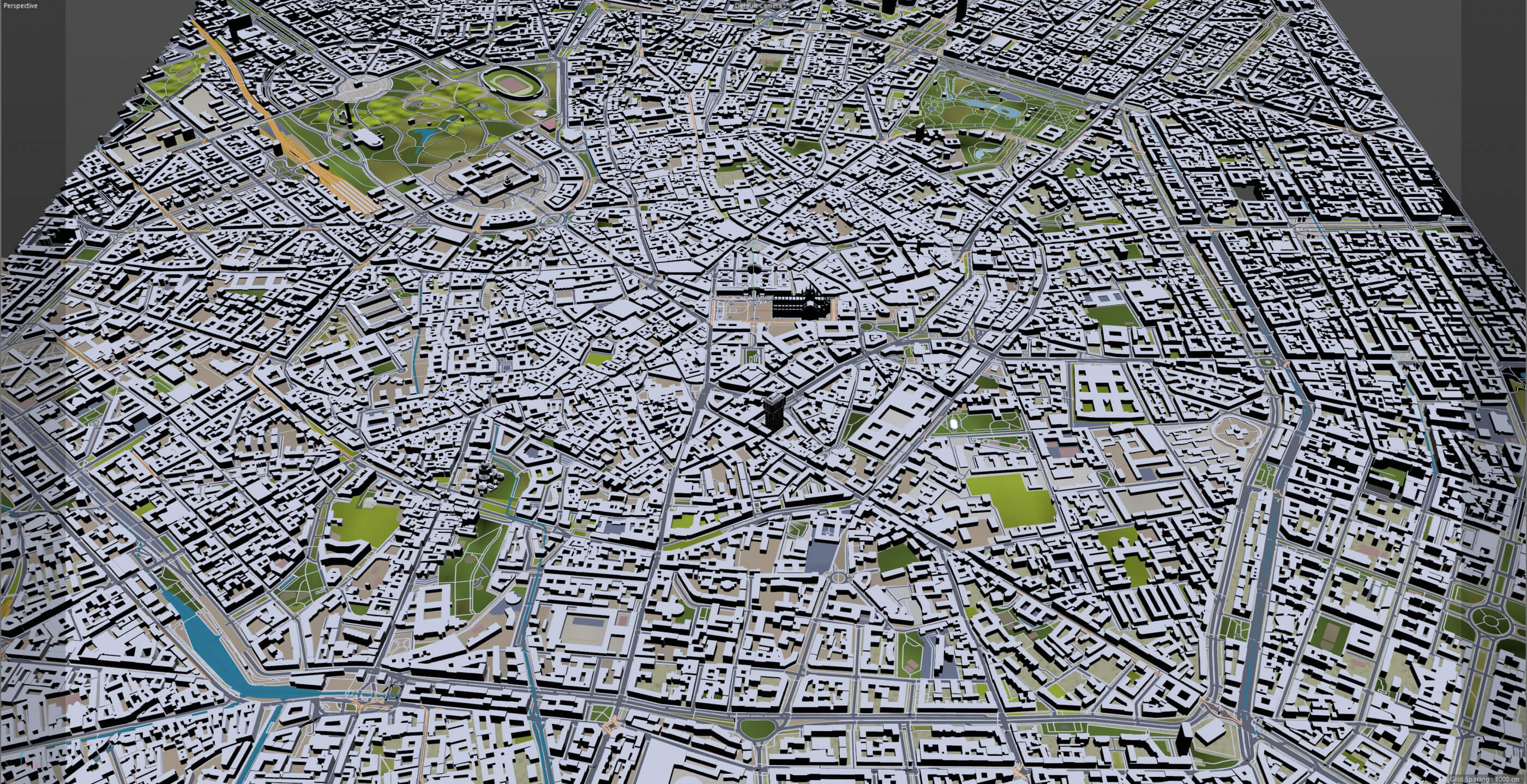 Milan Downtown Italy 8km - 3D Model by 3dstudio
