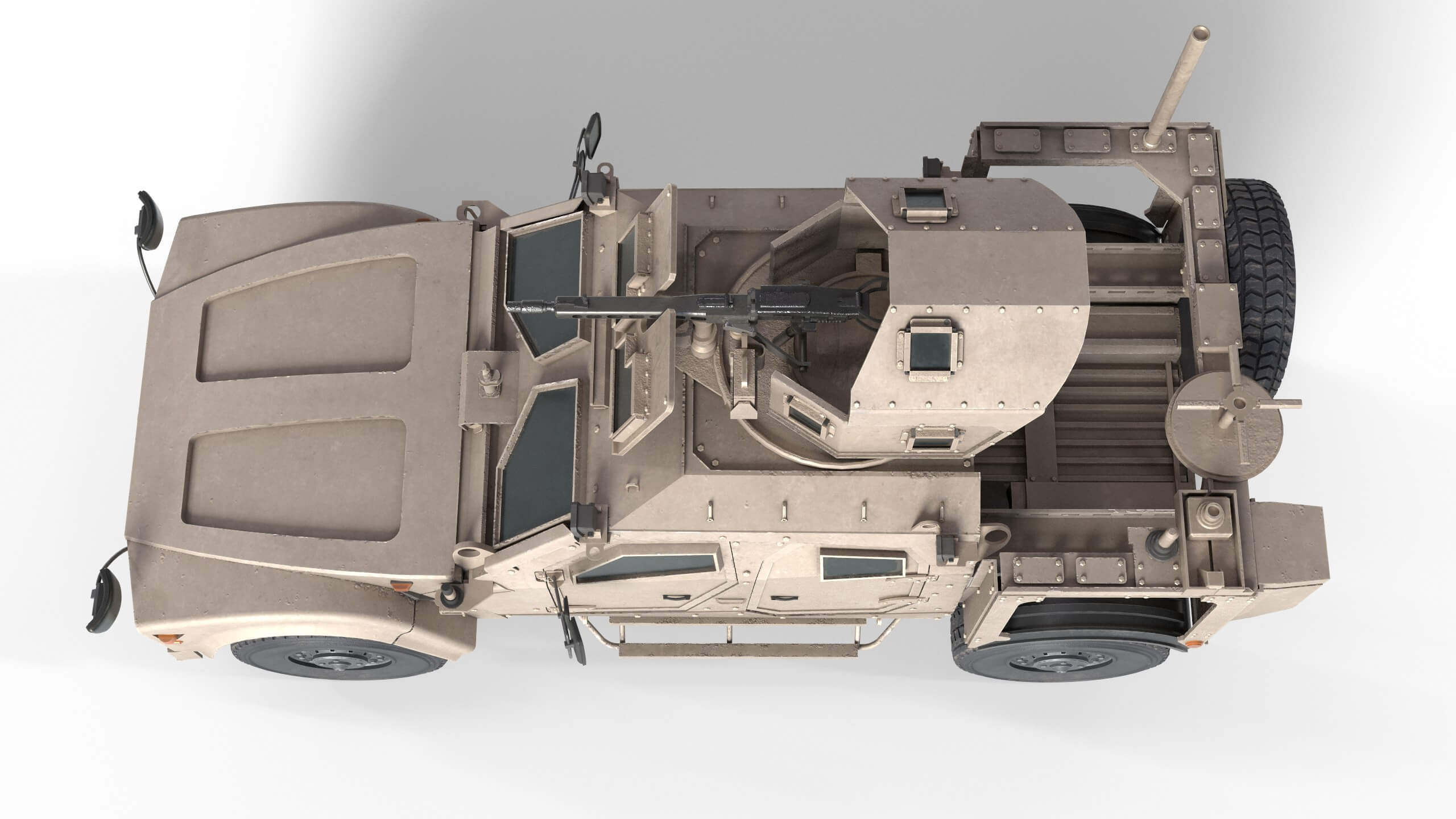 Oshkosh M ATV Ambush Protected Vehicle - 3D Model by 3dstudio