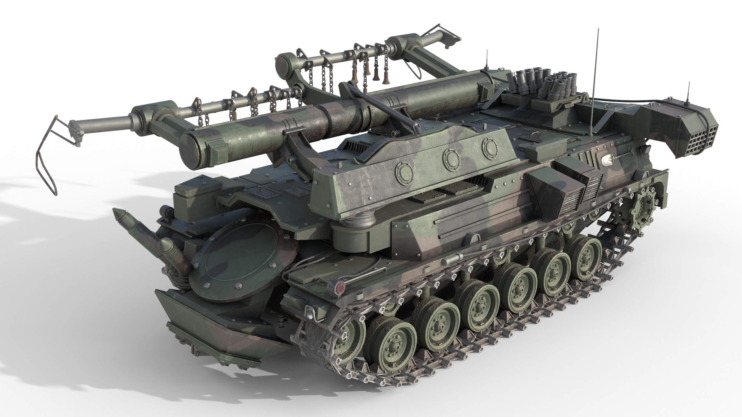 Minenraumpanzer Keiler Mine Clearing Tank 3D Model by 3dstudio