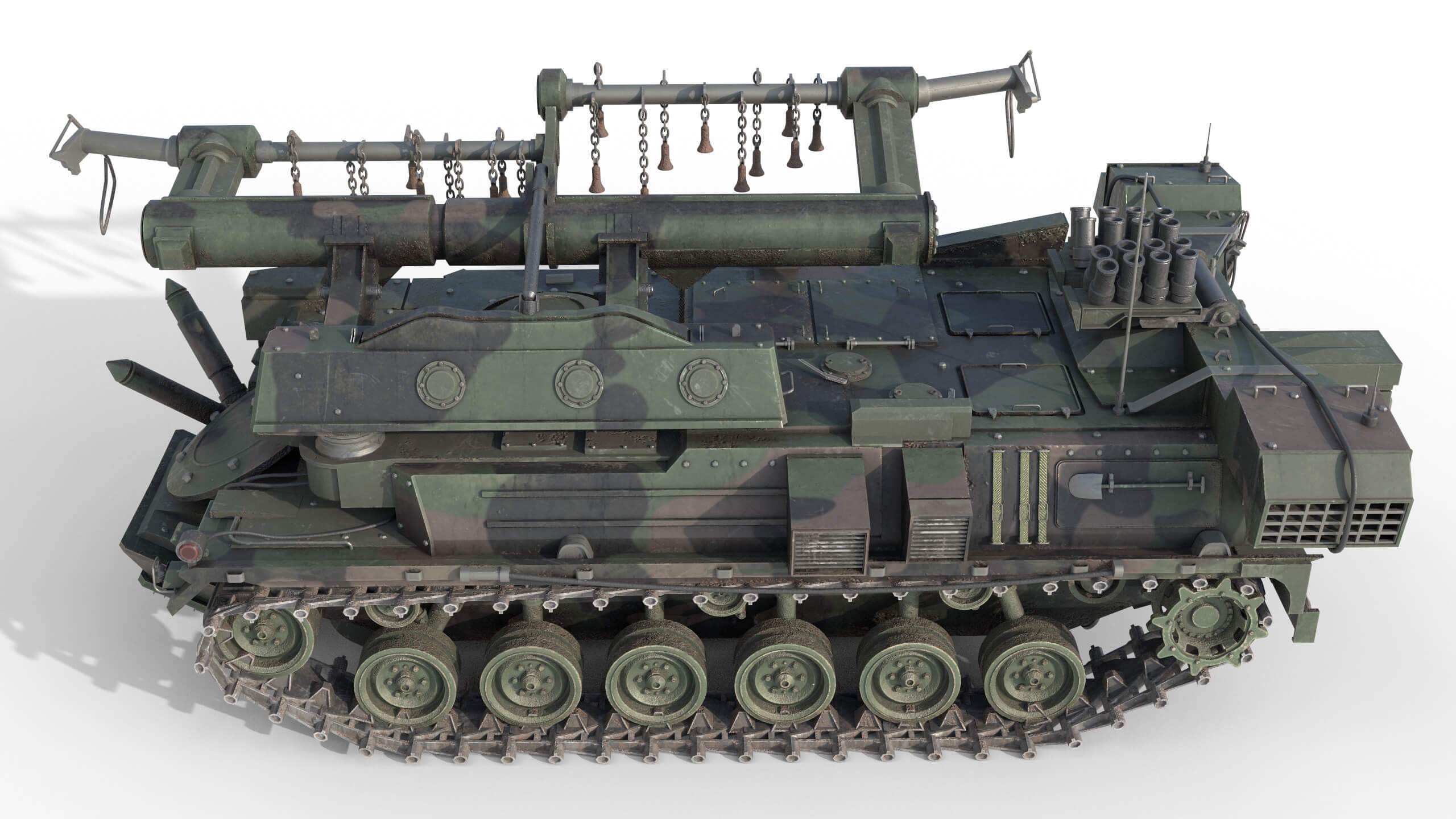 Minenraumpanzer Keiler Mine Clearing Tank 3D Model by 3dstudio