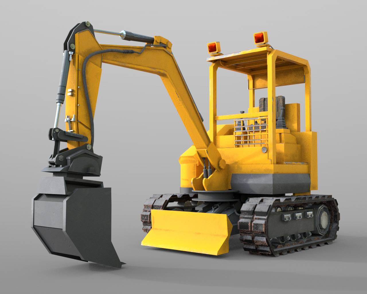 Mini Excavator - 3D Model by 3dstudio