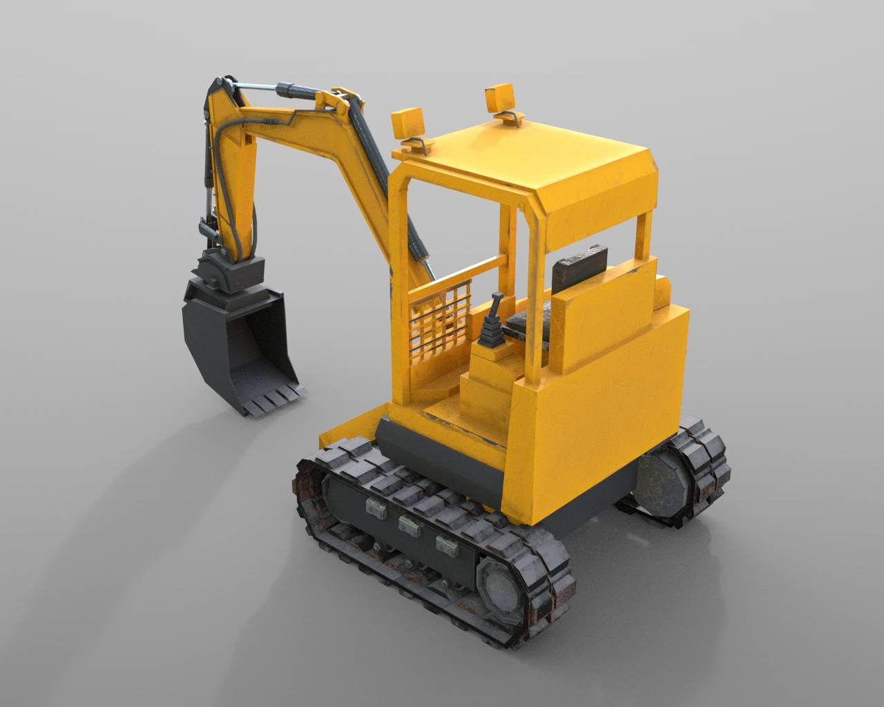 Mini Excavator - 3D Model by 3dstudio