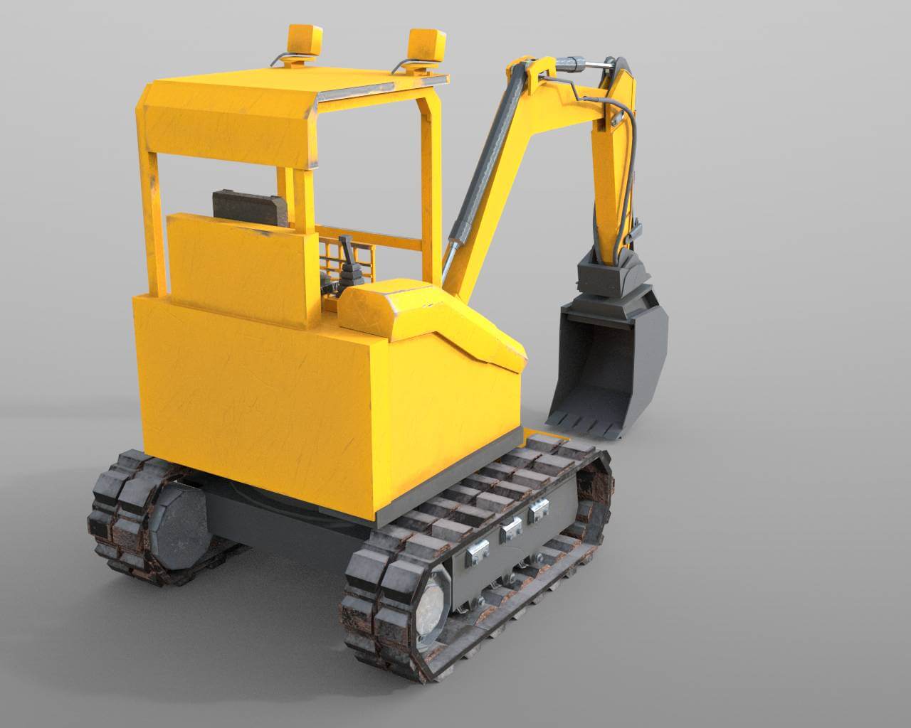 Mini Excavator - 3D Model by 3dstudio