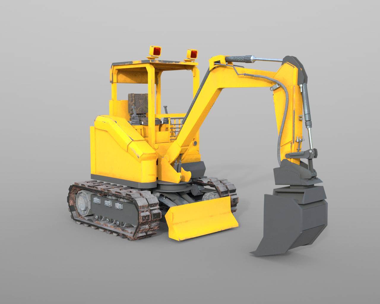 Mini Excavator - 3D Model by 3dstudio