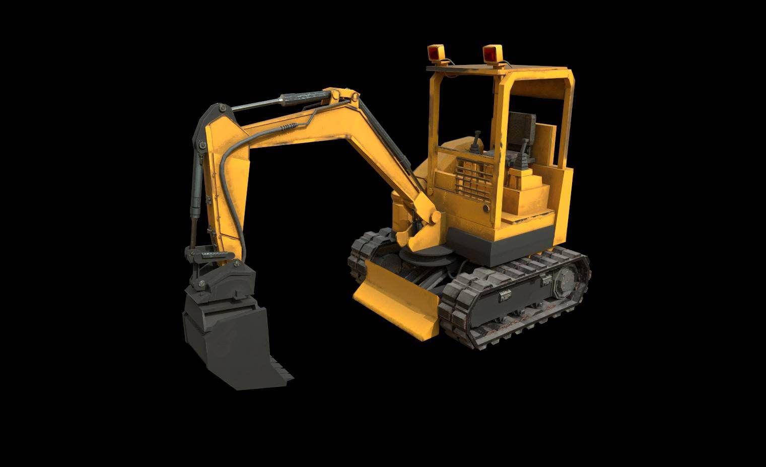 Mini Excavator - 3D Model by 3dstudio