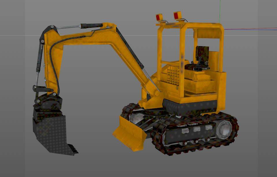 Mini Excavator - 3D Model by 3dstudio