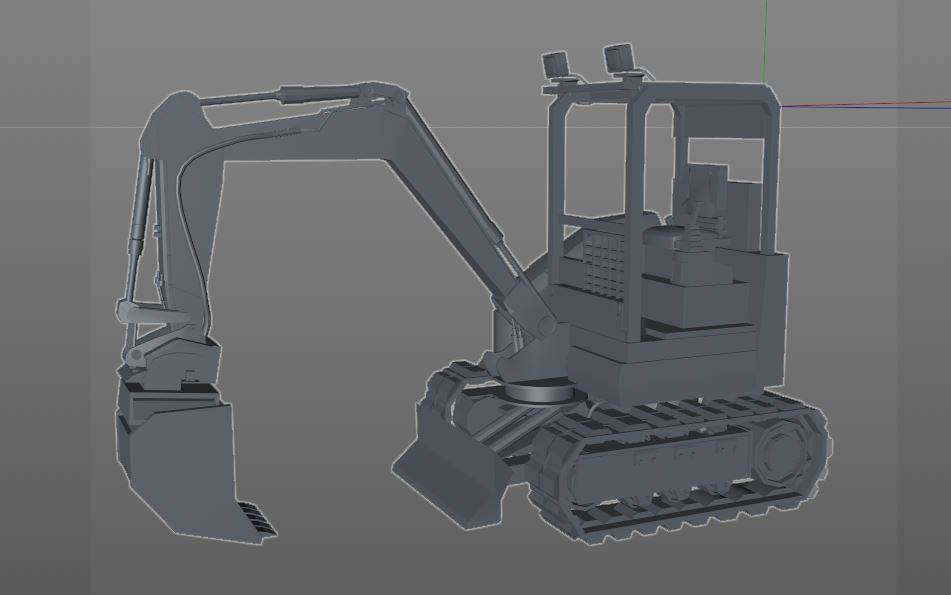 Mini Excavator - 3D Model by 3dstudio
