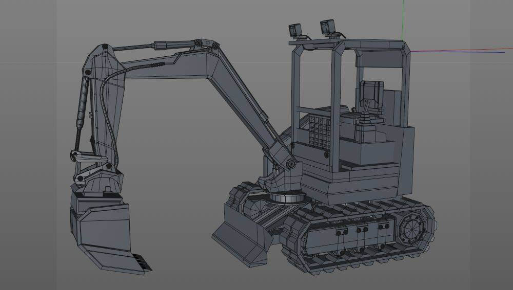 Mini Excavator - 3D Model by 3dstudio