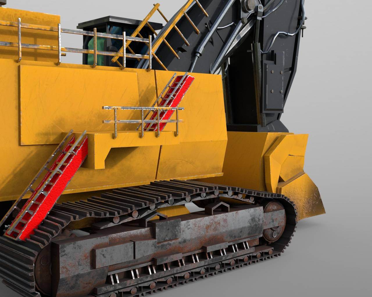 Mining Hydraulic Shovel - 3D Model by 3dstudio