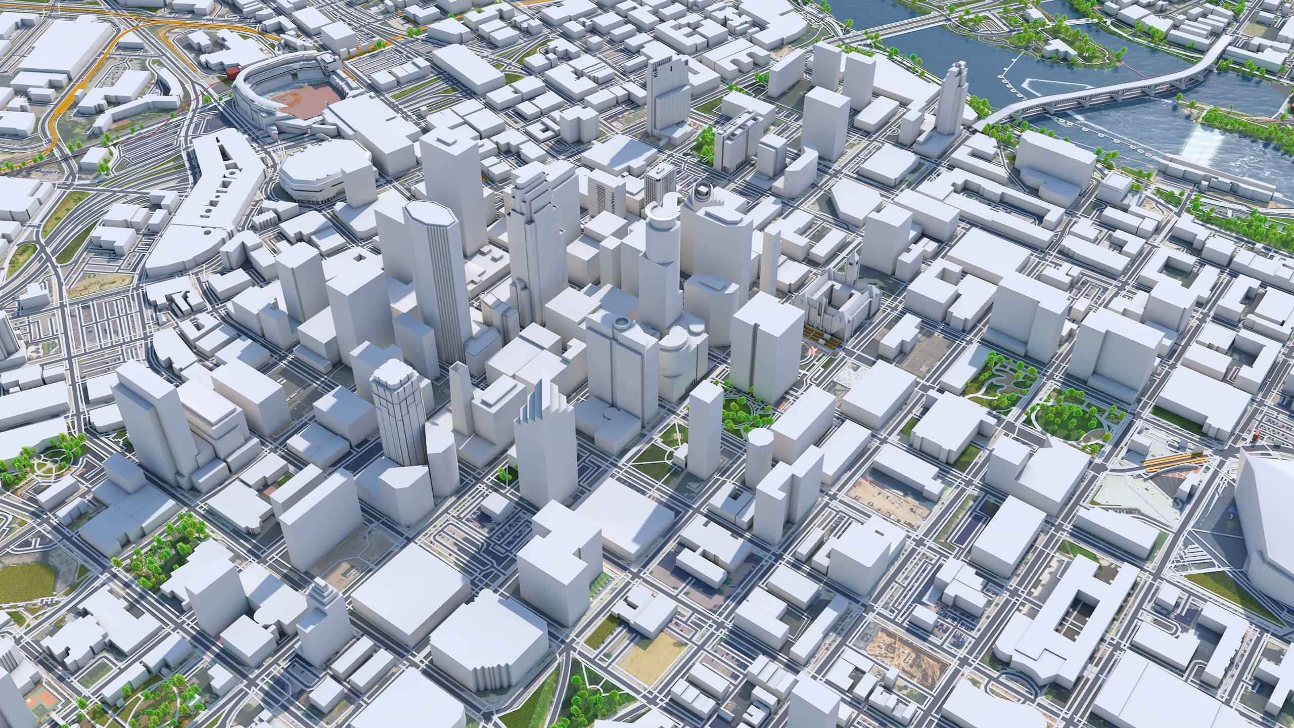 Minneapolis Downtown Minnesota USA 6km - 3D Model by 3dstudio