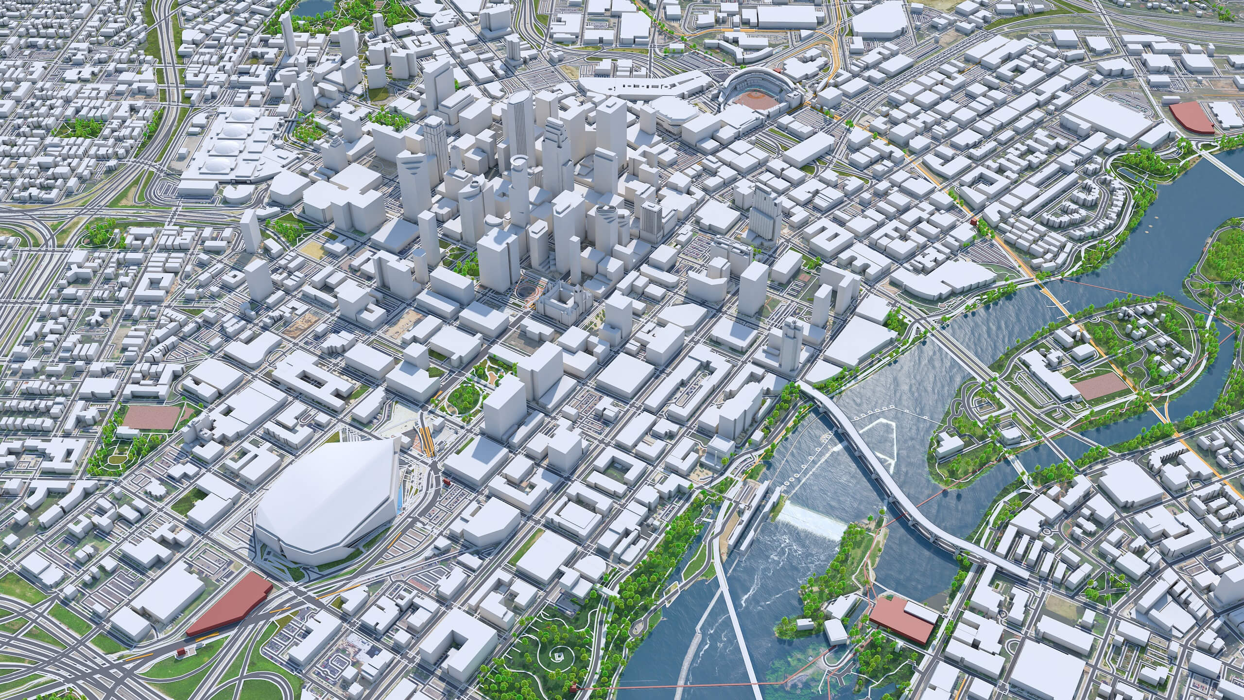 Minneapolis Downtown Minnesota USA 6km - 3D Model by 3dstudio