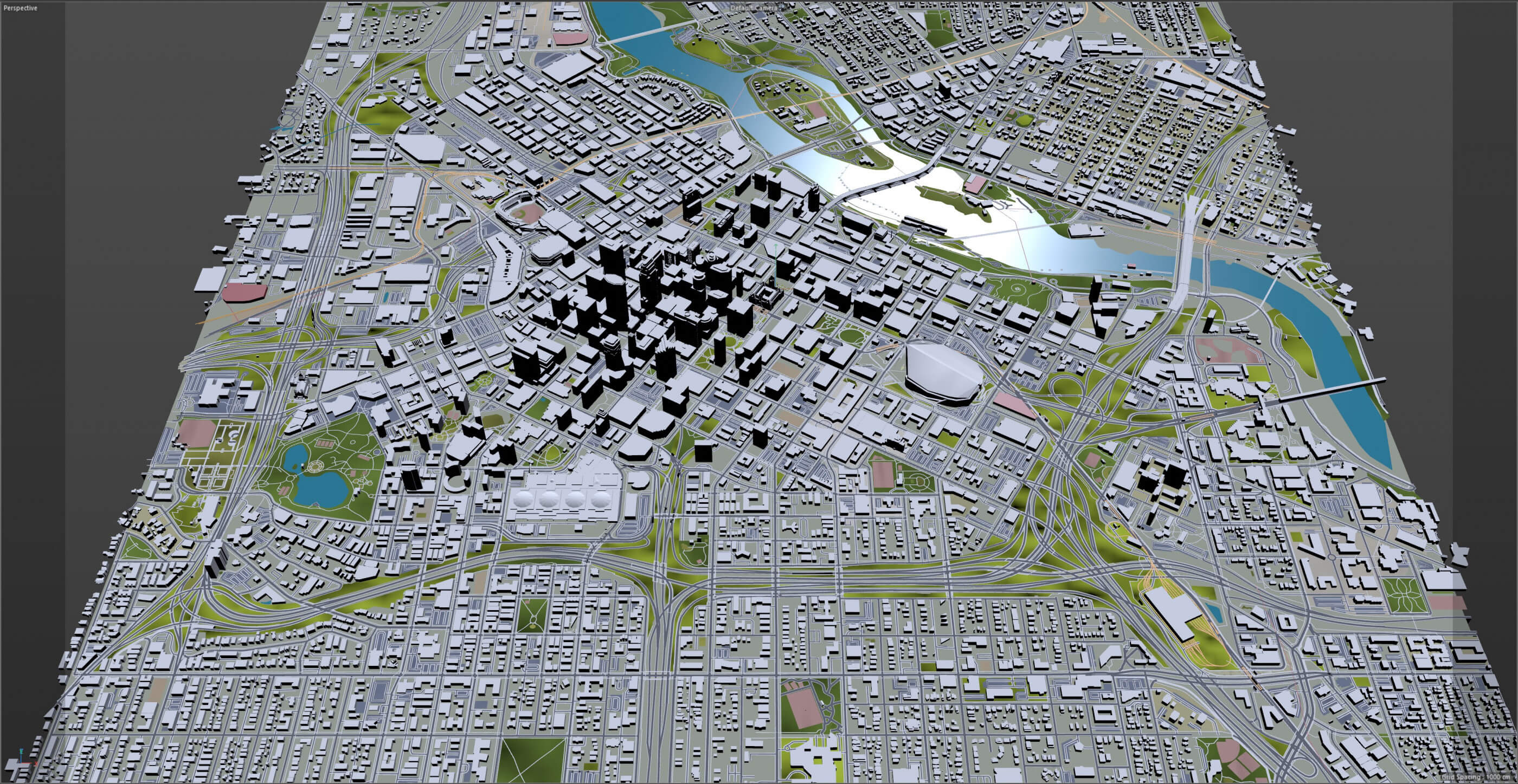 Minneapolis Downtown Minnesota USA 6km - 3D Model by 3dstudio