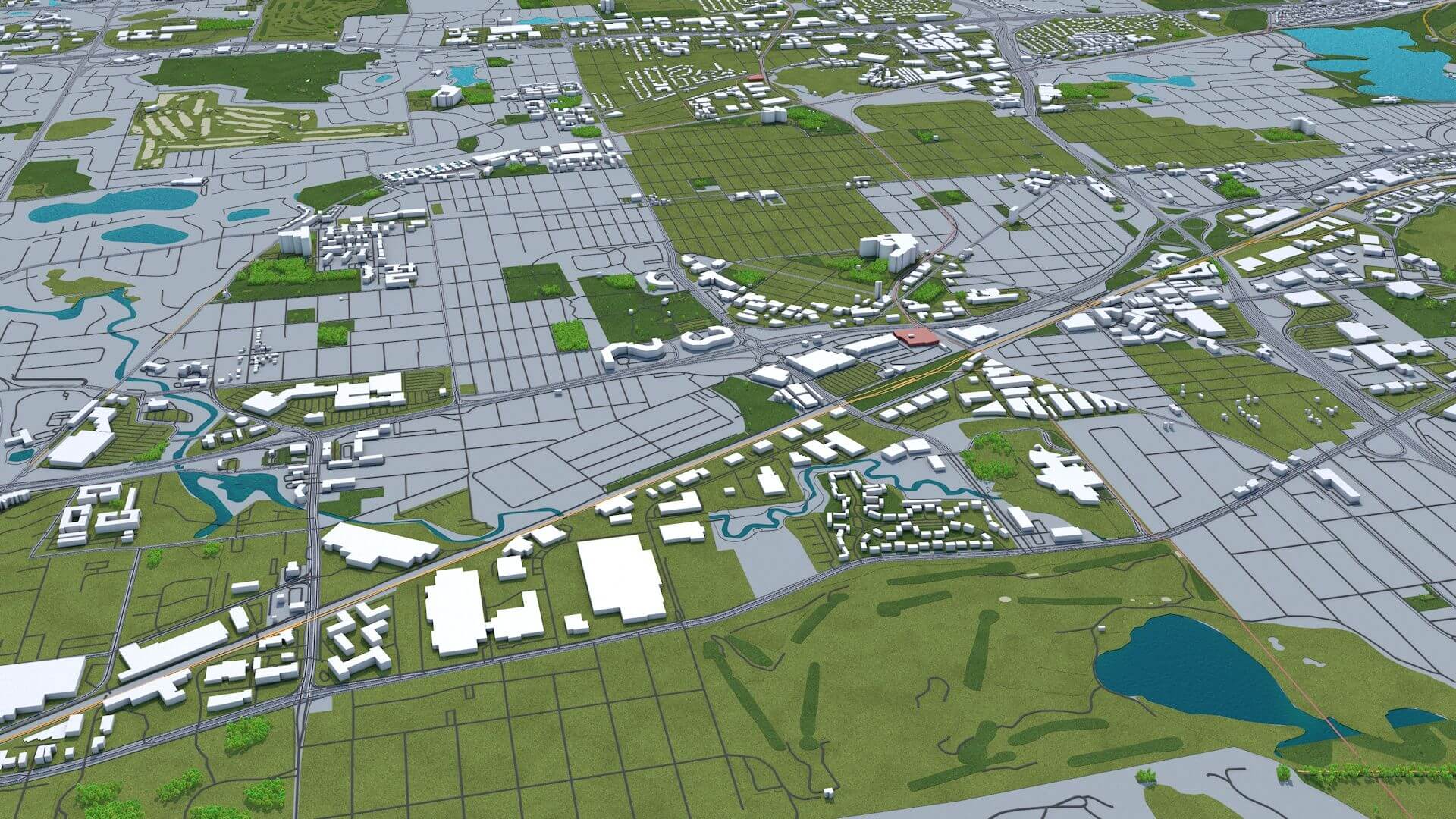 Minneapolis Minnesota 40km - 3D Model by 3dstudio