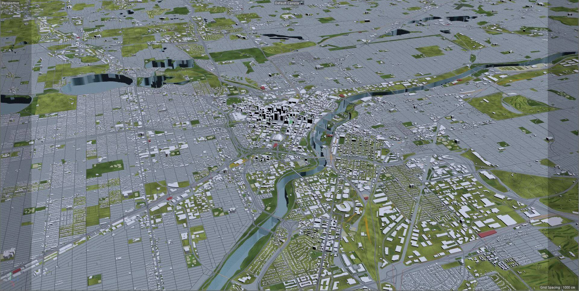 Minneapolis Minnesota 40km - 3D Model by 3dstudio