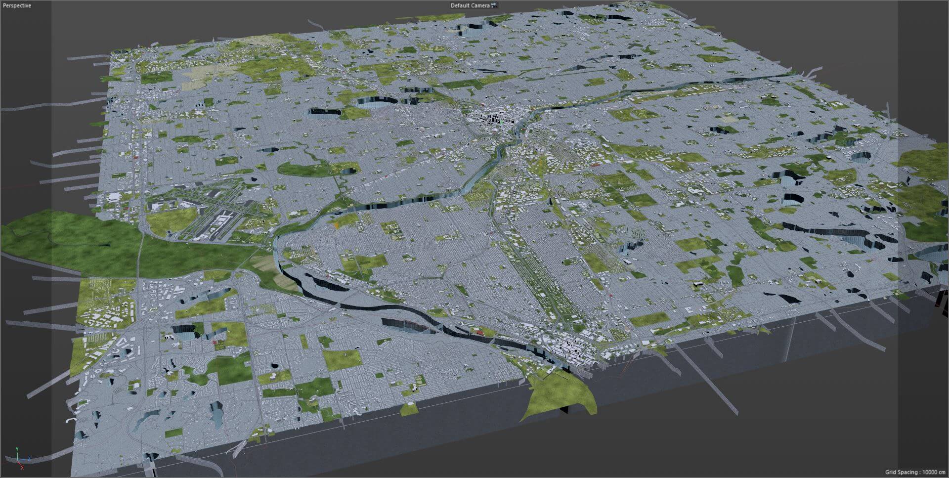 Minneapolis Minnesota 40km - 3D Model by 3dstudio