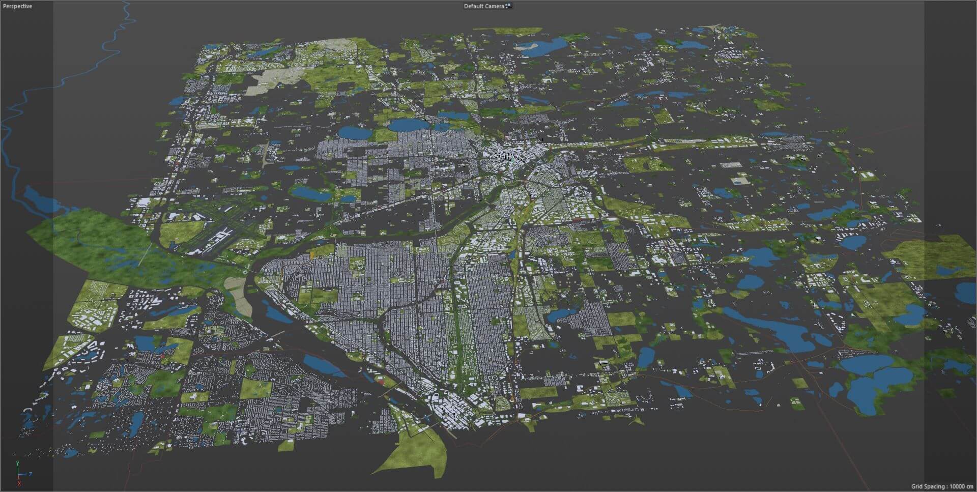 Minneapolis Minnesota 40km - 3D Model by 3dstudio