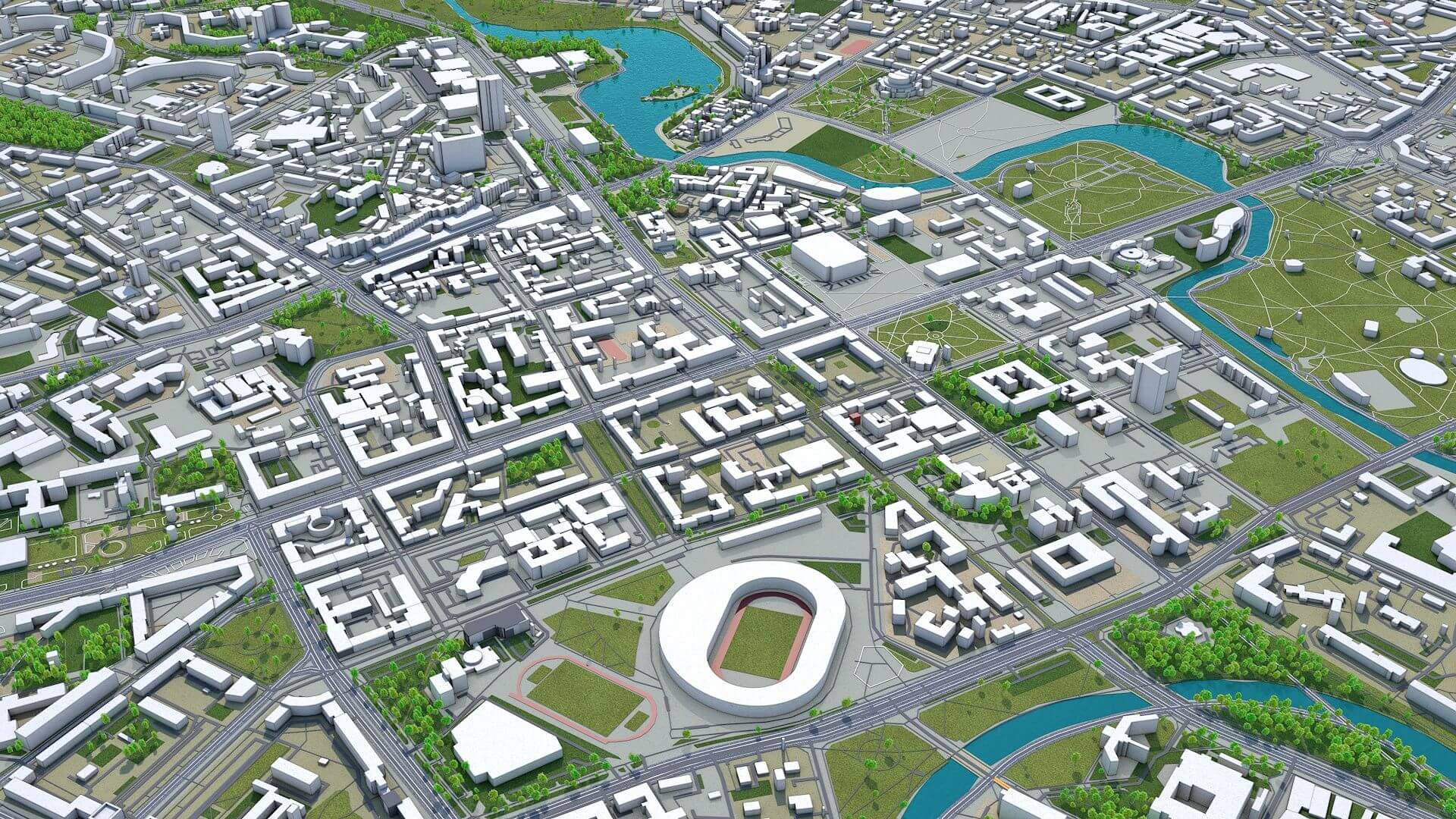 Minsk Belarus 60km - 3D Model by 3dstudio