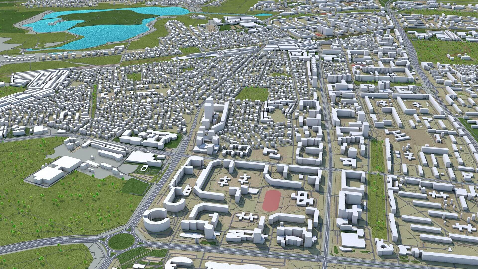 Minsk Belarus 60km - 3D Model by 3dstudio
