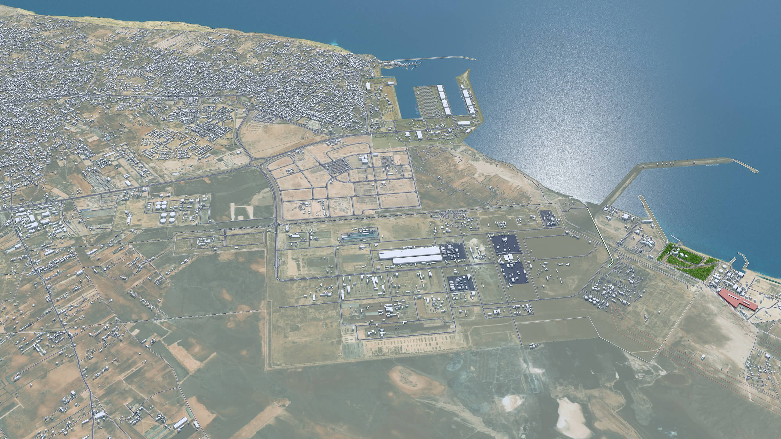 Misratah City Libya 3D Model 50km by 3dstudio